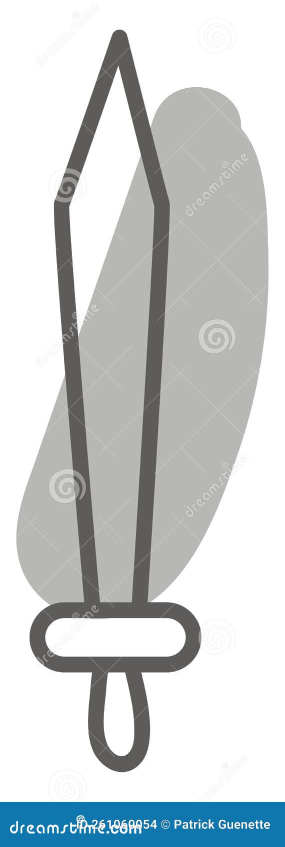 Classic sword type, icon stock vector. Illustration of symbol - 261060054