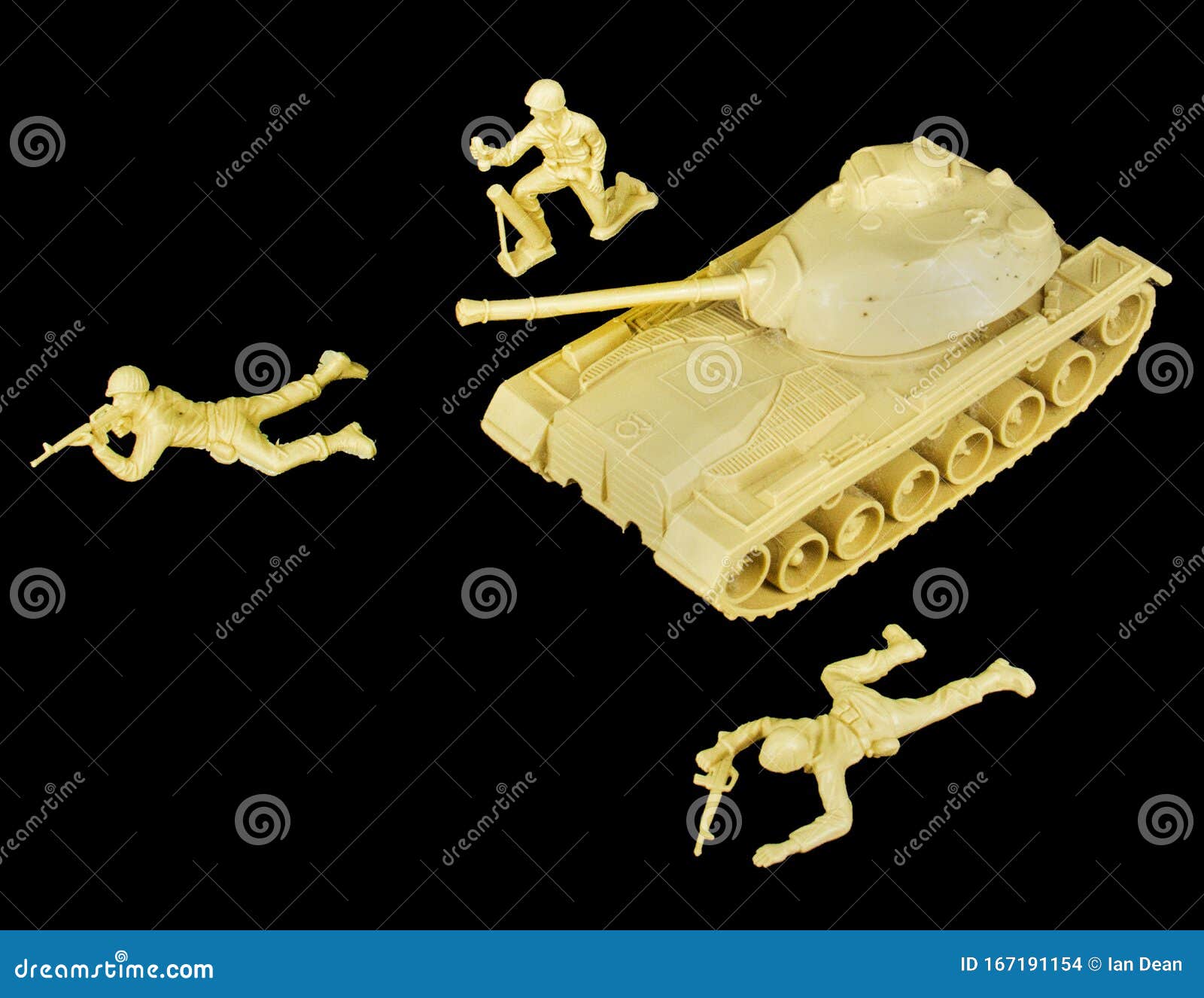 Tan Army Men and Tank stock photo. Image of tank, military - 167191154
