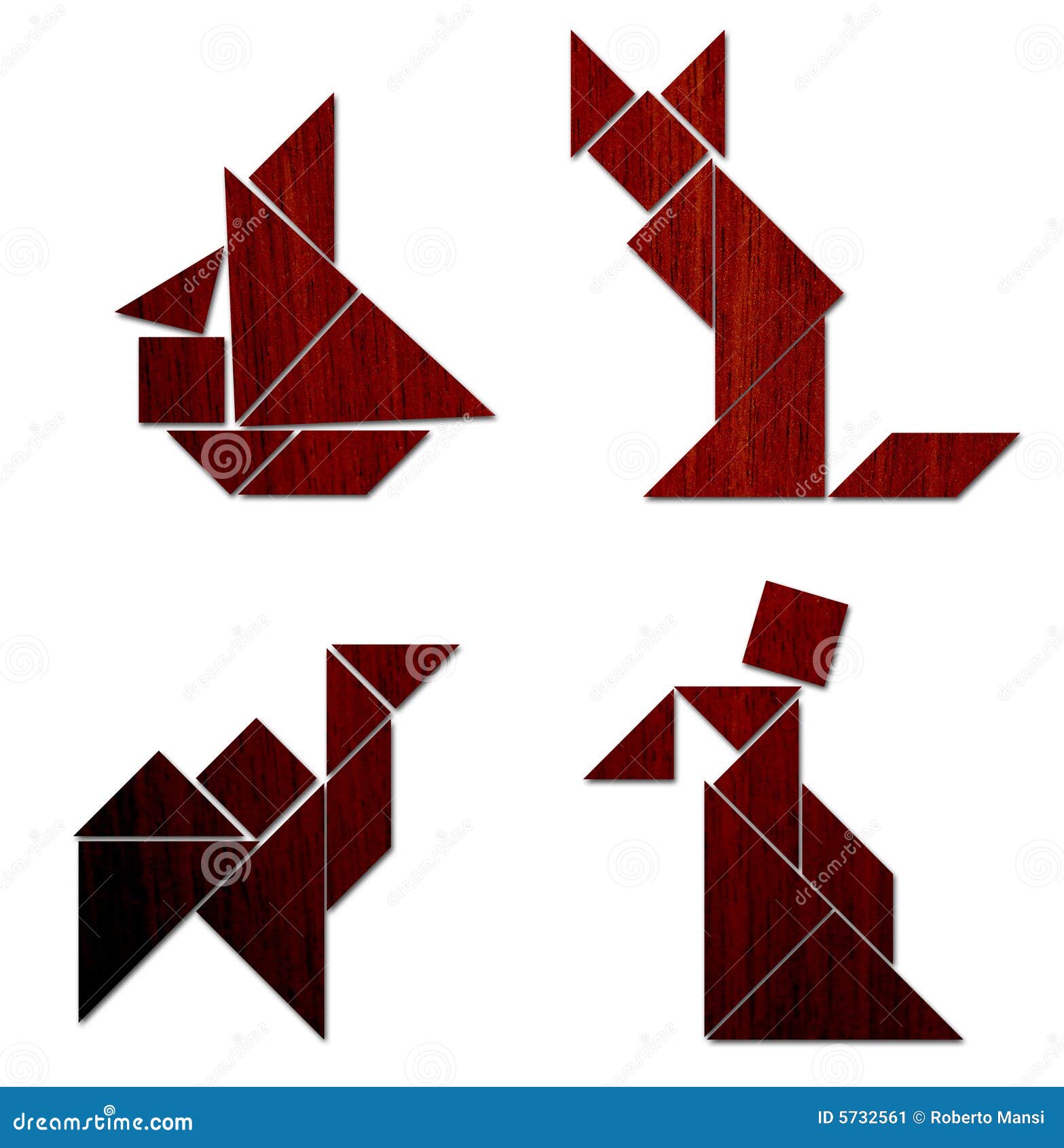 Classic Tangram - Various Comp Stock Illustration - Illustration of ...