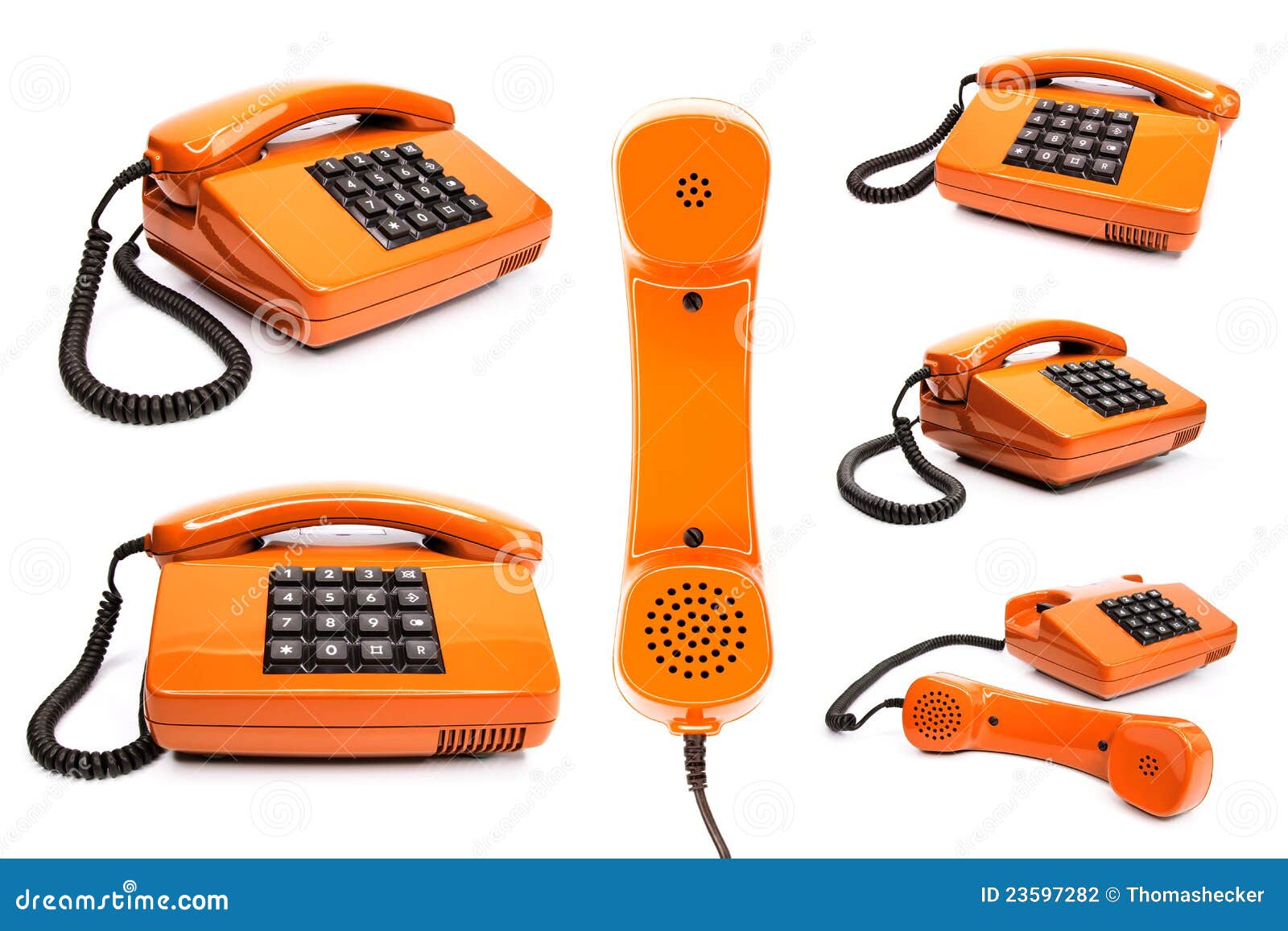 Classic Telephone From The Eighties Stock Photo | CartoonDealer.com ...