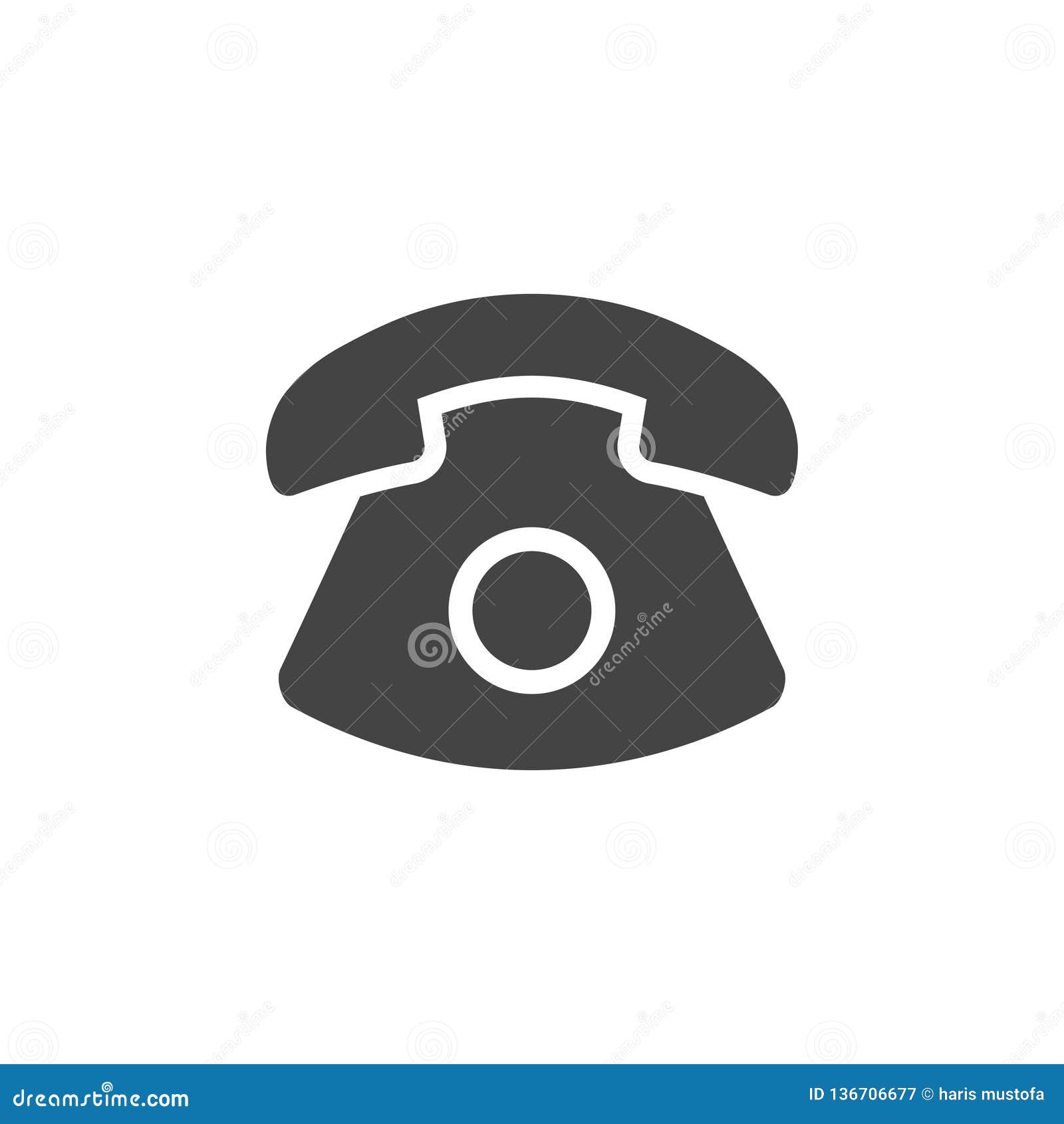 Classic Telephone Icon Graphic Design Template Vector Stock Vector ...