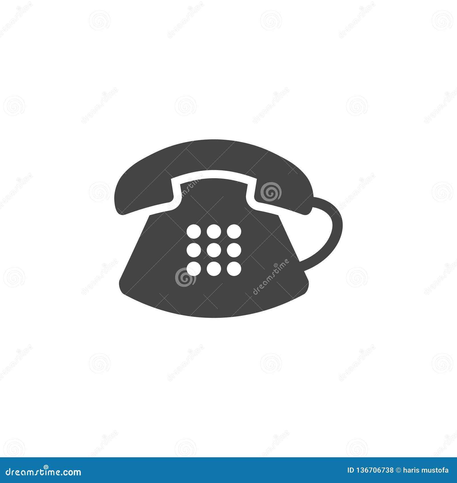 Classic Telephone Icon Graphic Design Template Vector Stock Vector ...