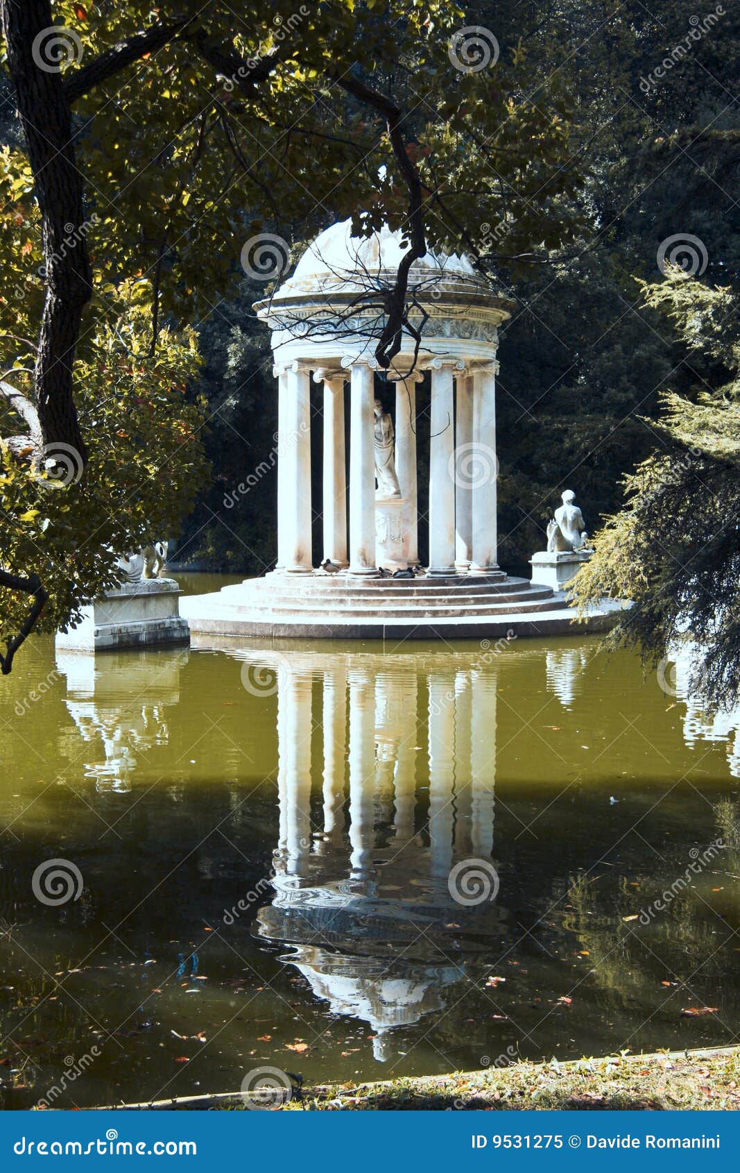 Classic Temple stock image. Image of canzio, lake, small - 9531275