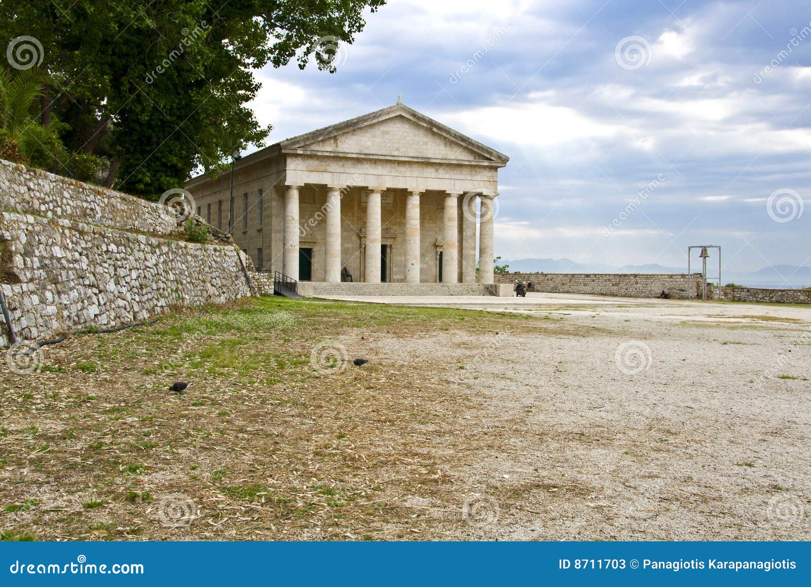 Classic Temple in Corfu, Greece Stock Image - Image of castle, building ...