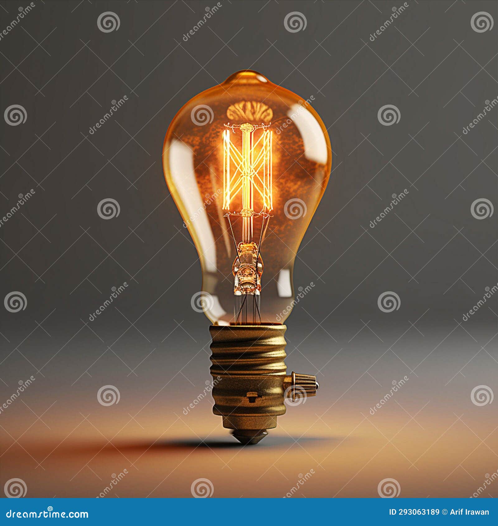 Classic TESLA Light Bulb Isolate on White Background Stock Illustration ...