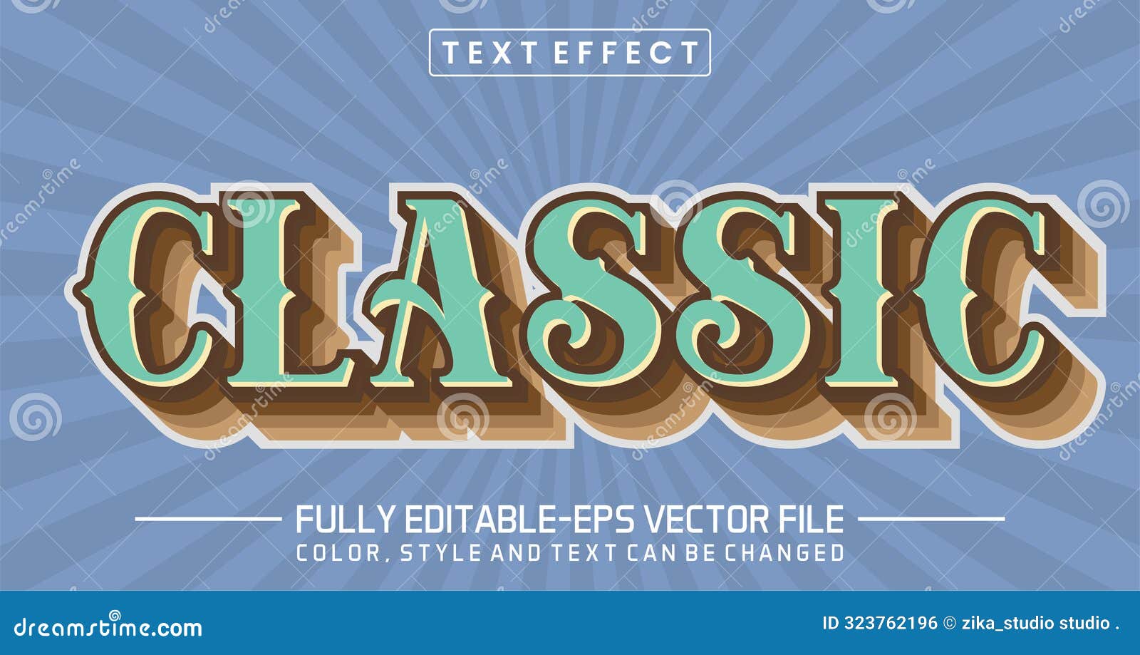 Classic Text Editable Style Effect Stock Vector - Illustration of ...