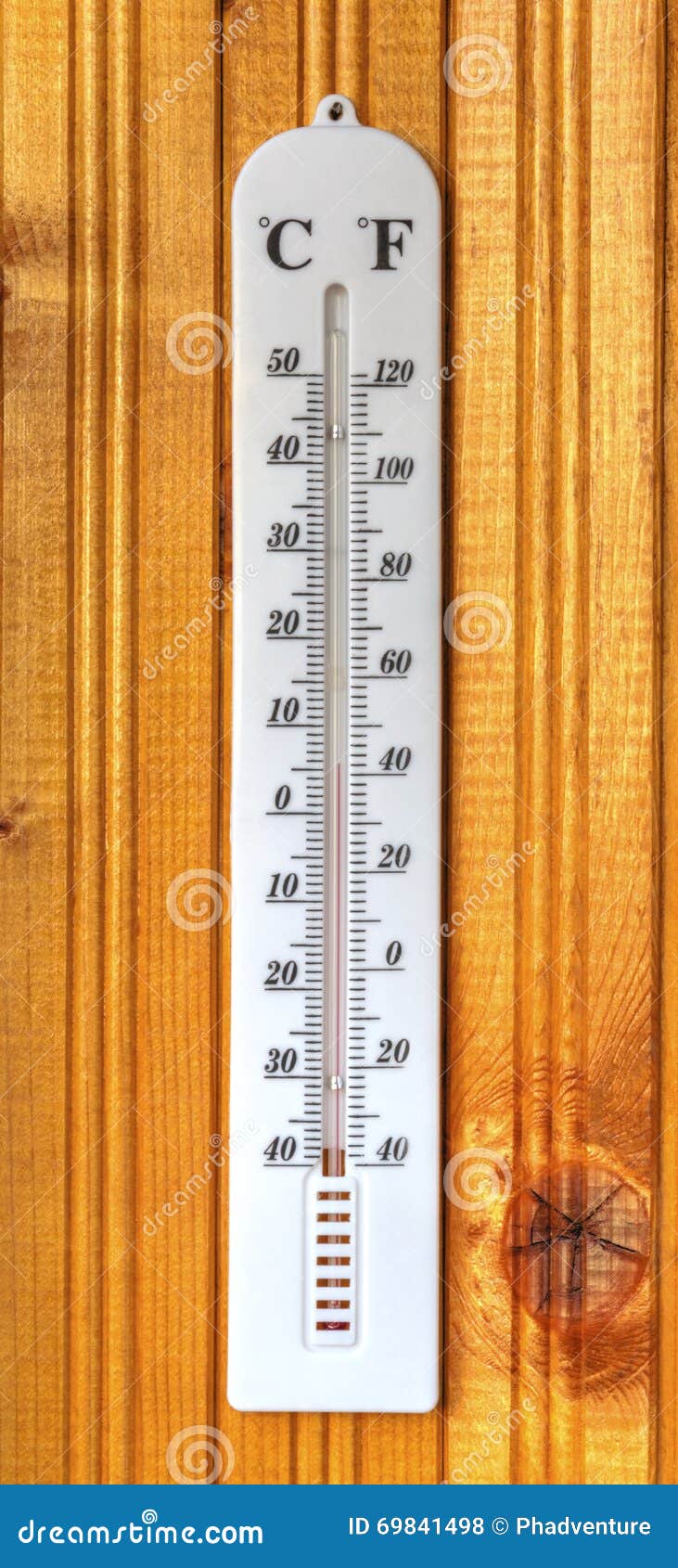 Classic Thermometer on Wooden Board Stock Photo - Image of fahrenheit ...