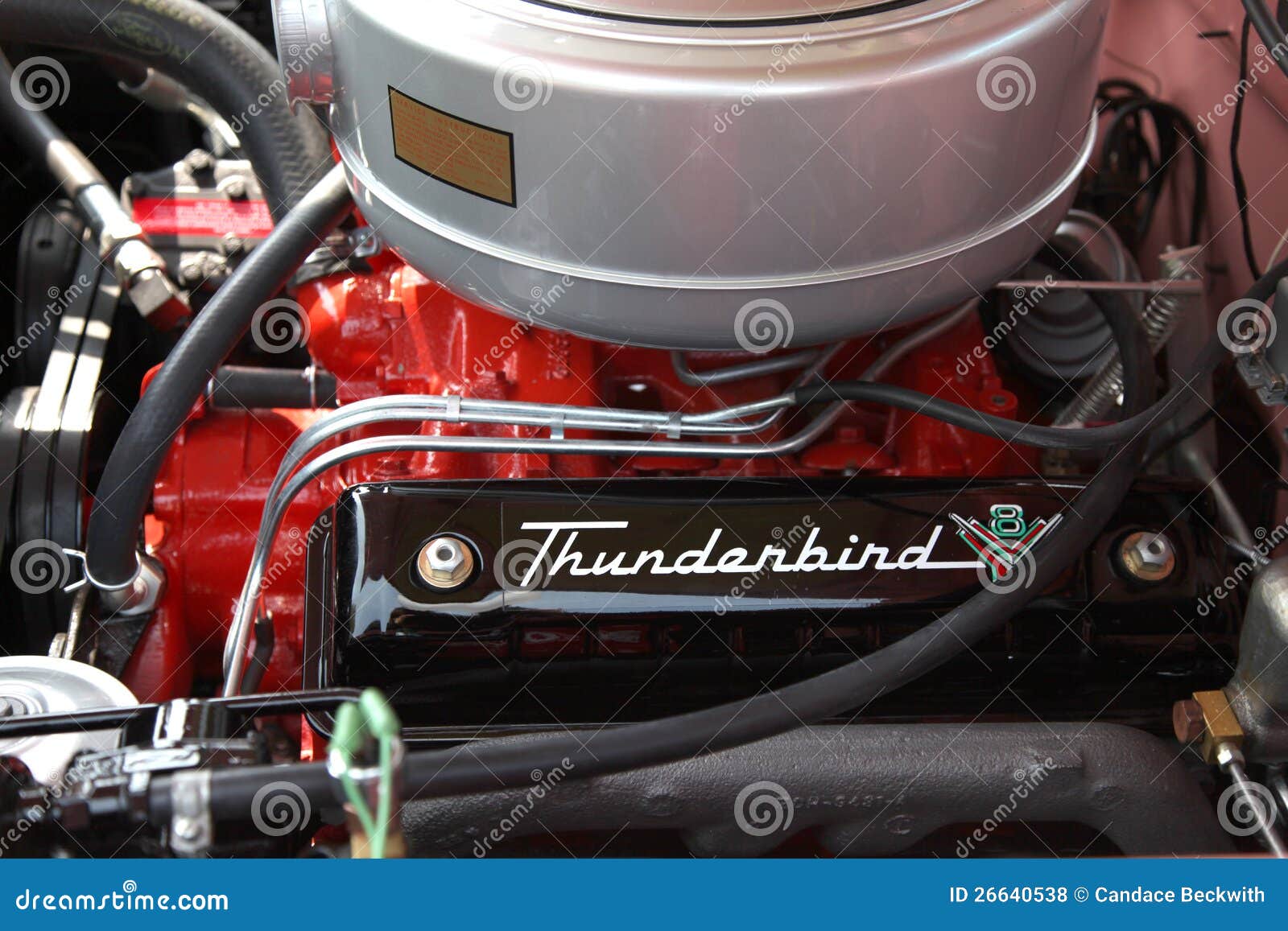Classic Thunderbird Engine editorial stock photo. Image of repair ...