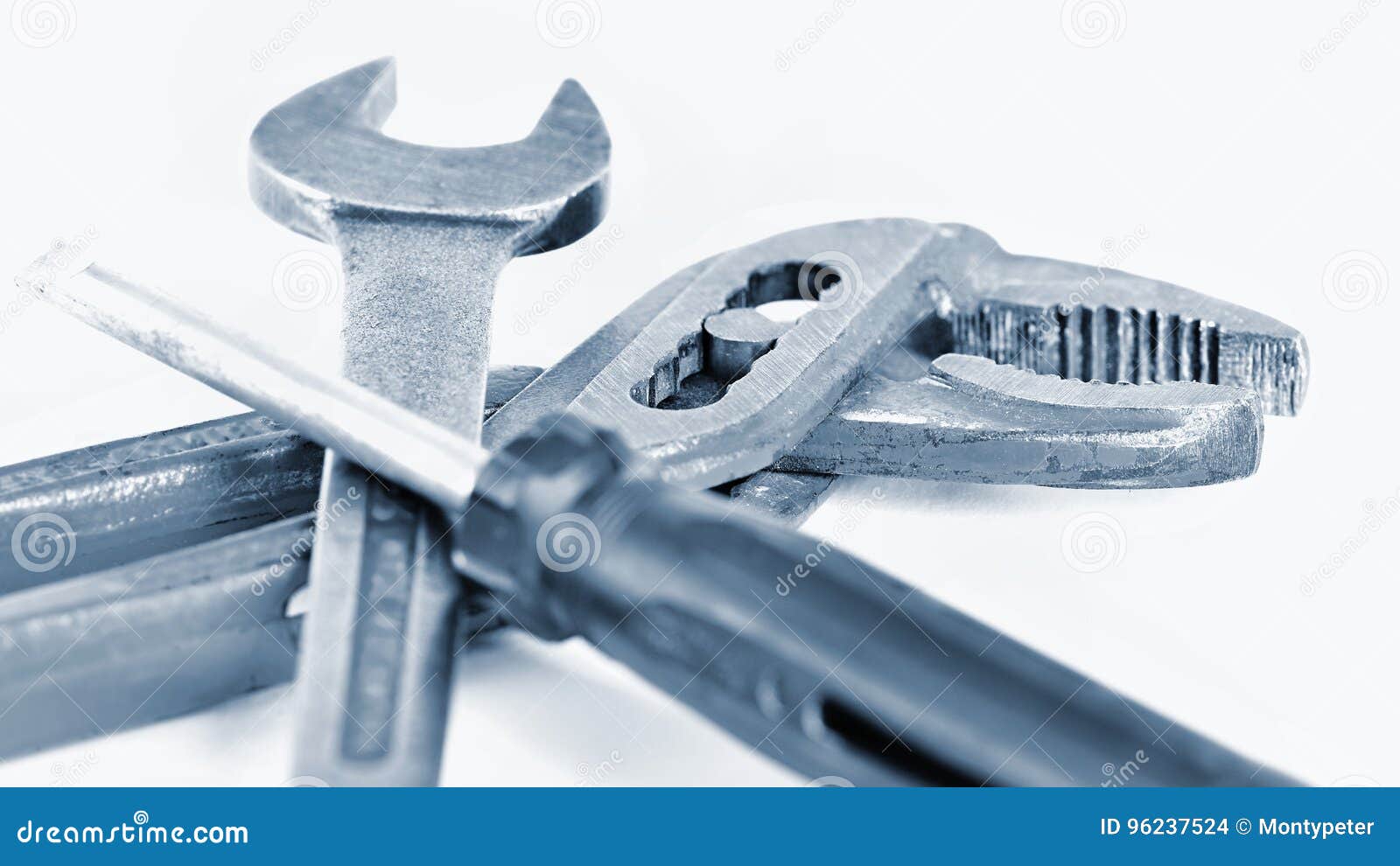 Classic Tools for Routine Repairs. Isolated on a White Background ...