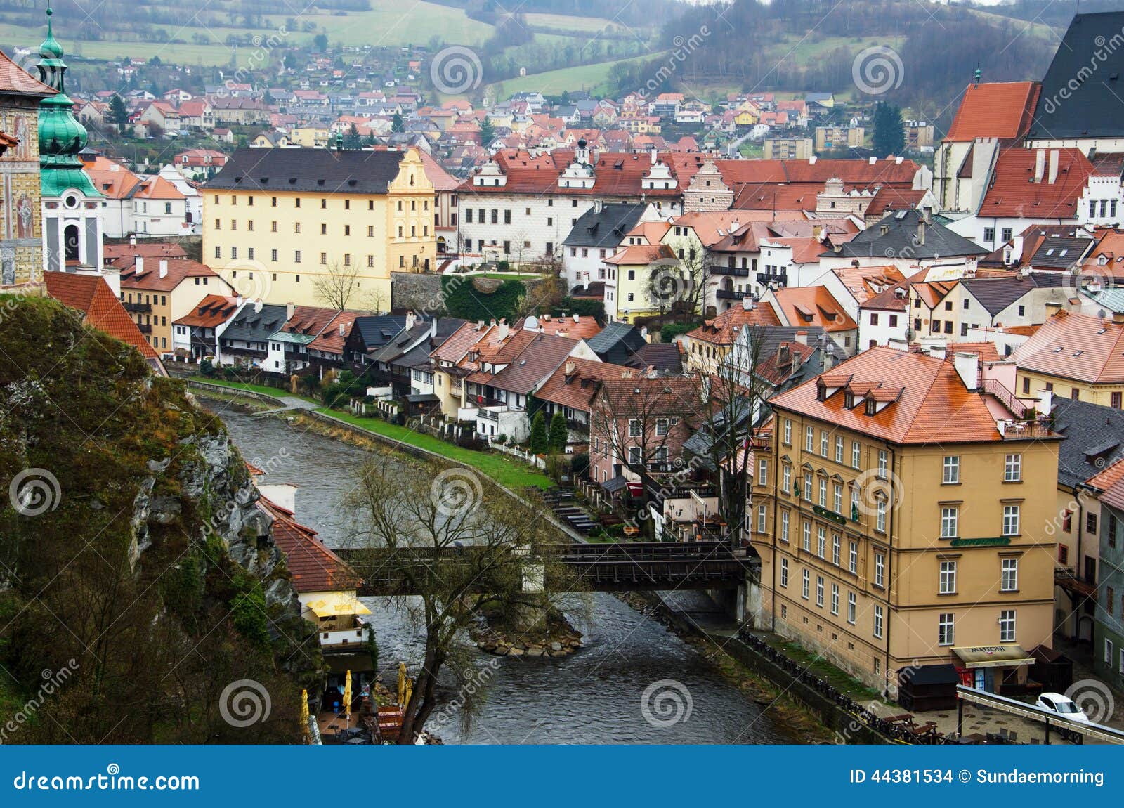 Classic town from top view editorial stock image. Image of ceyky - 44381534