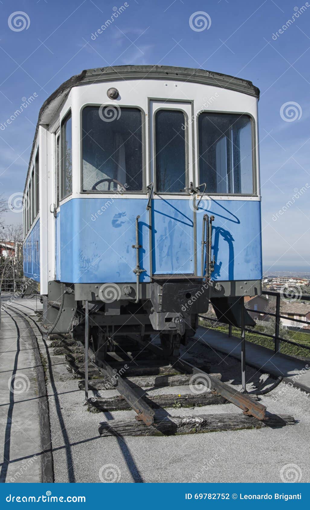 Classic Tram Carriage and Old Railway Tie Stock Photo - Image of ...