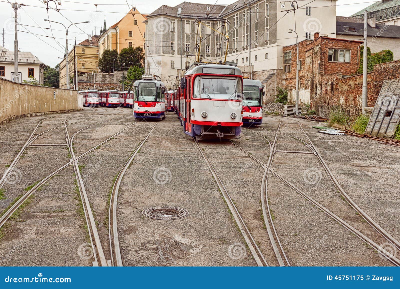 Classic Tram in a Tram Depot Stock Image - Image of tramway, capital ...