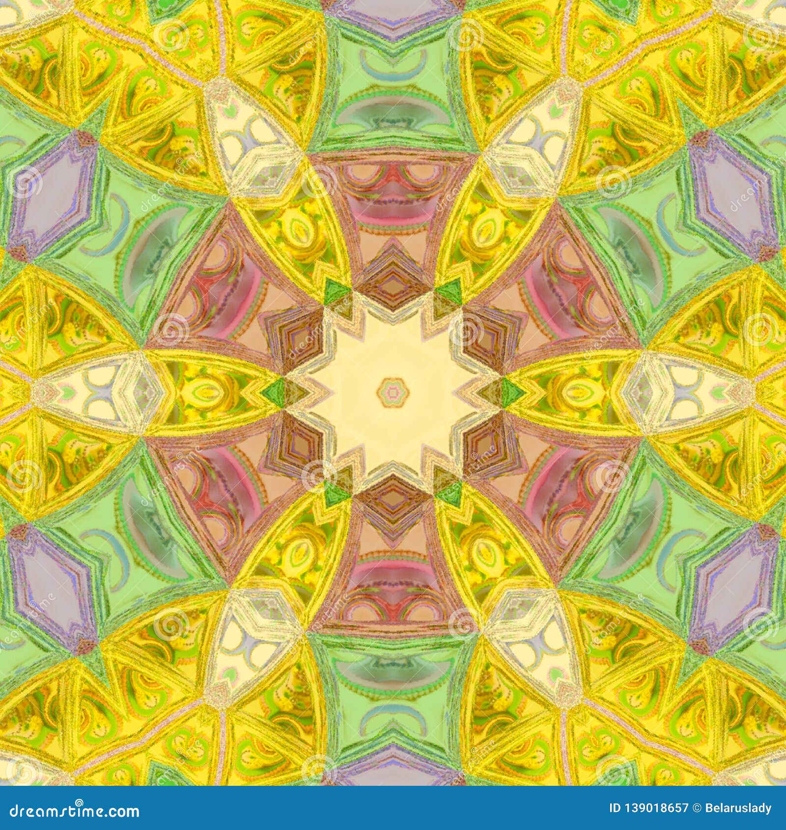 Classic Triangles Elements Tile in Stained Glass Style Stock ...