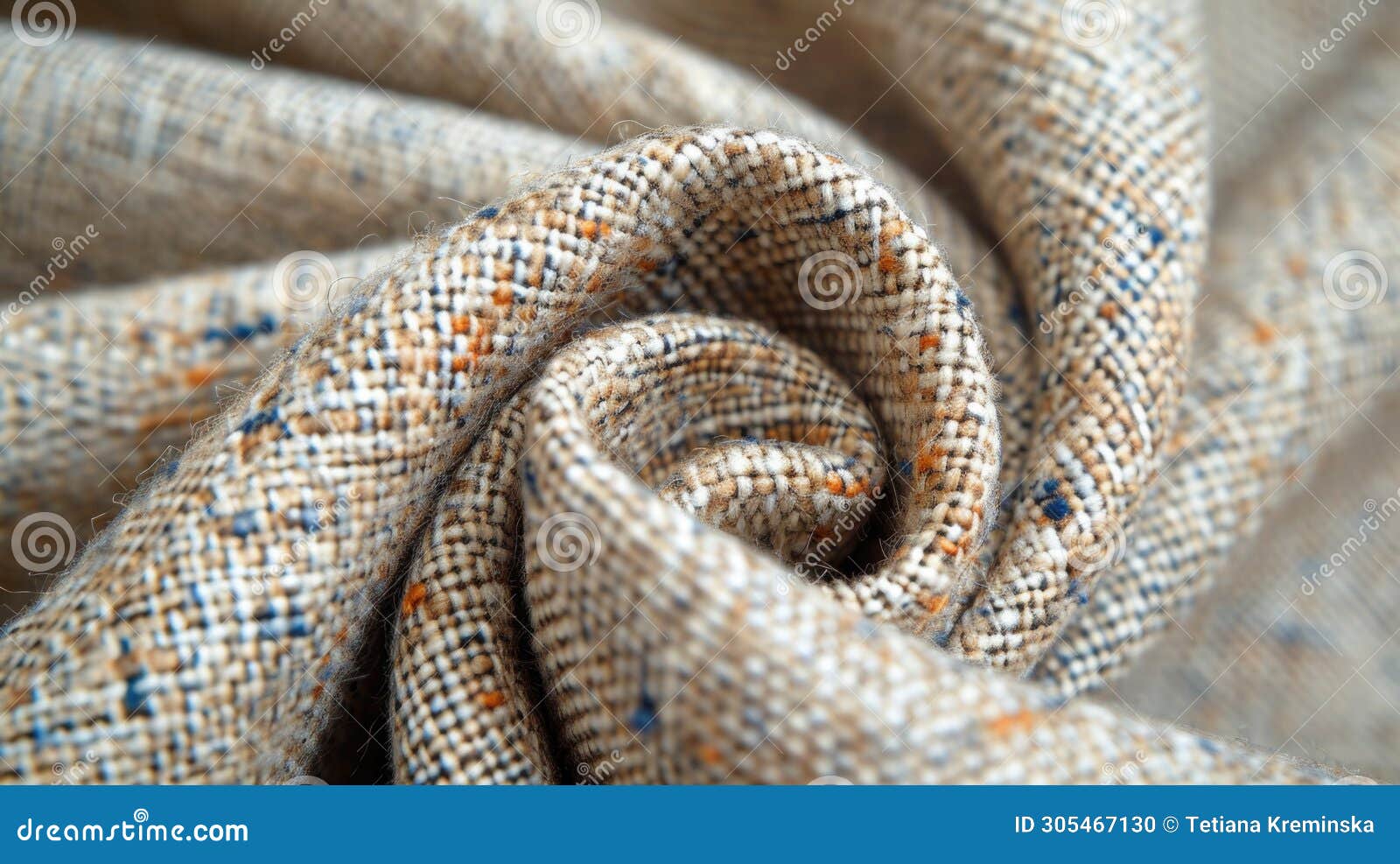 A Classic Tweed Fabric, Capturing the Intricate Weave, Subtle ...