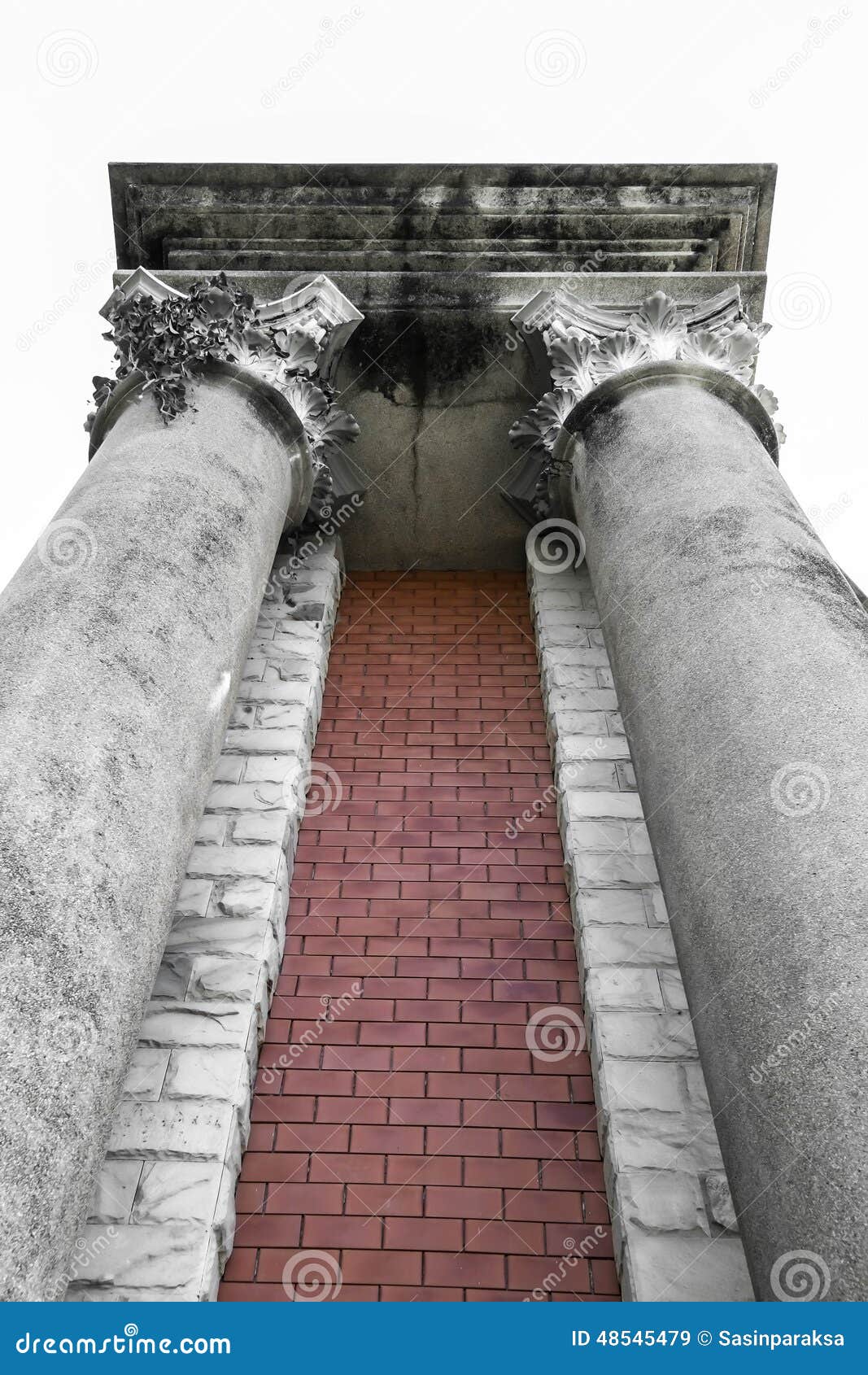 Classic Twin posts stock image. Image of postcard, contemporary - 48545479