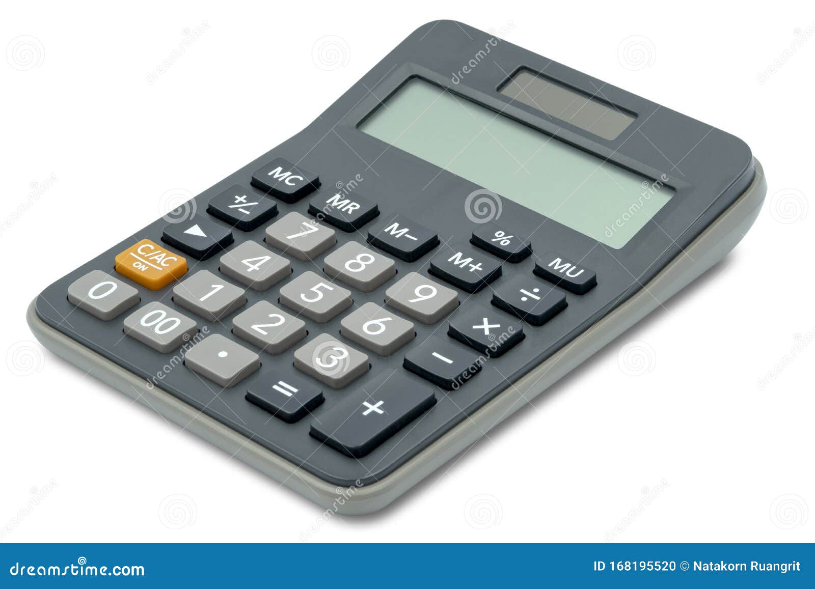 Classic Type Business Office Calculator Isolated on White Background ...