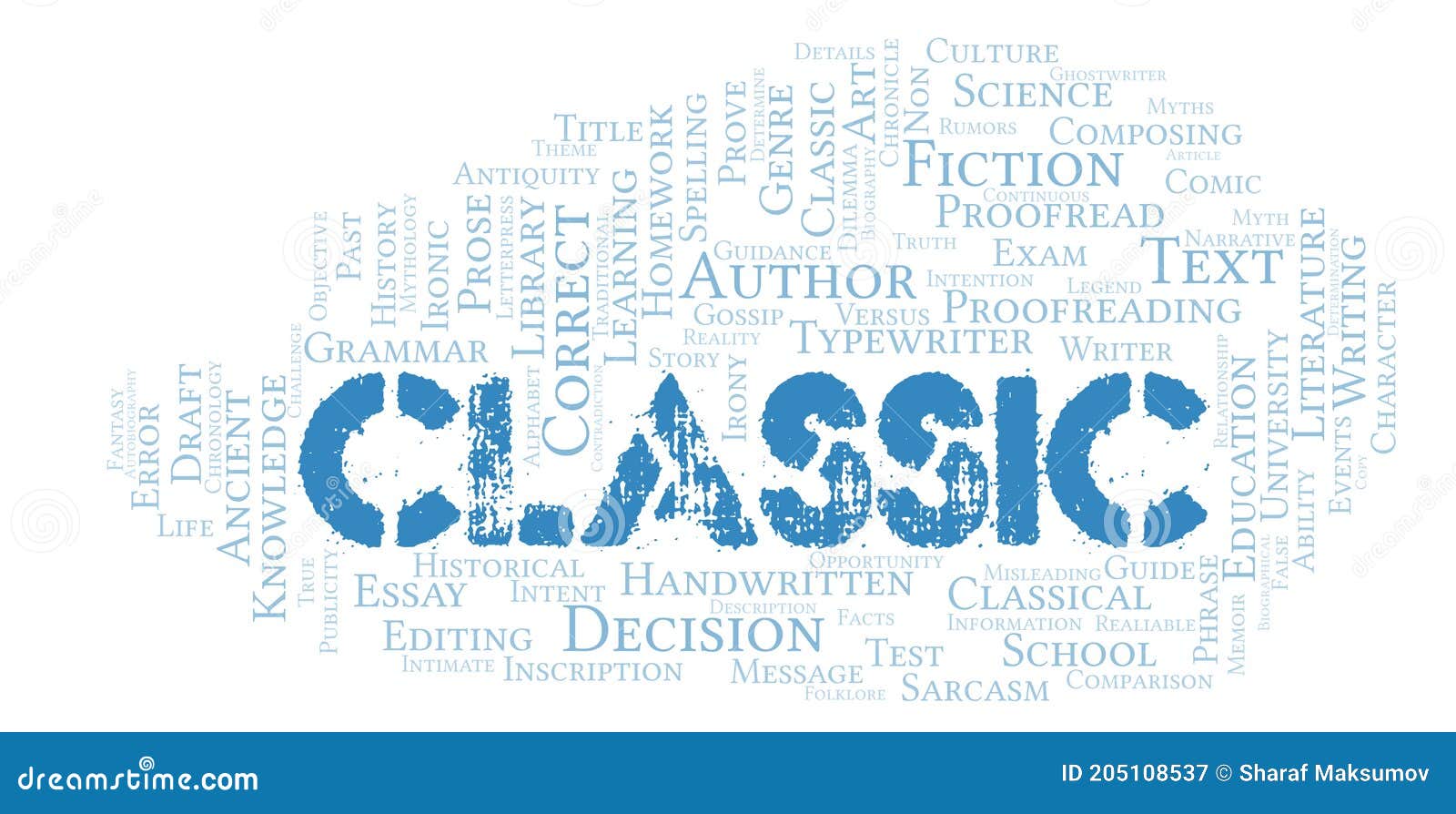 Classic Typography Word Cloud Create with the Text only Stock ...