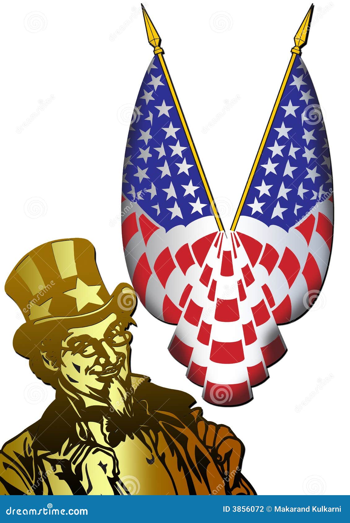 Classic Uncle Sam stock illustration. Illustration of icon - 3856072