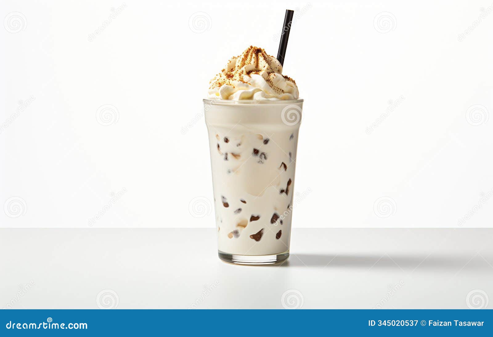 Classic Vanilla Milkshake White Background Stock Illustration ...