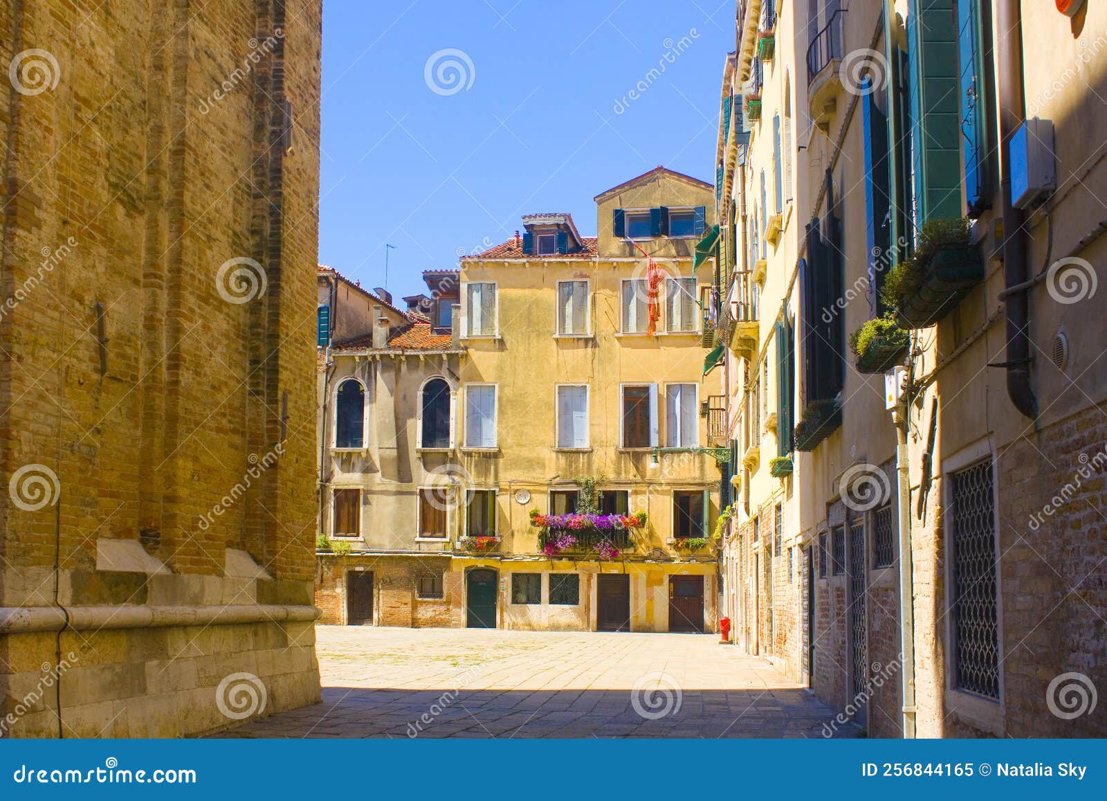 Classic Venice Square (campo) with Church in Venice, Italy Stock Image ...