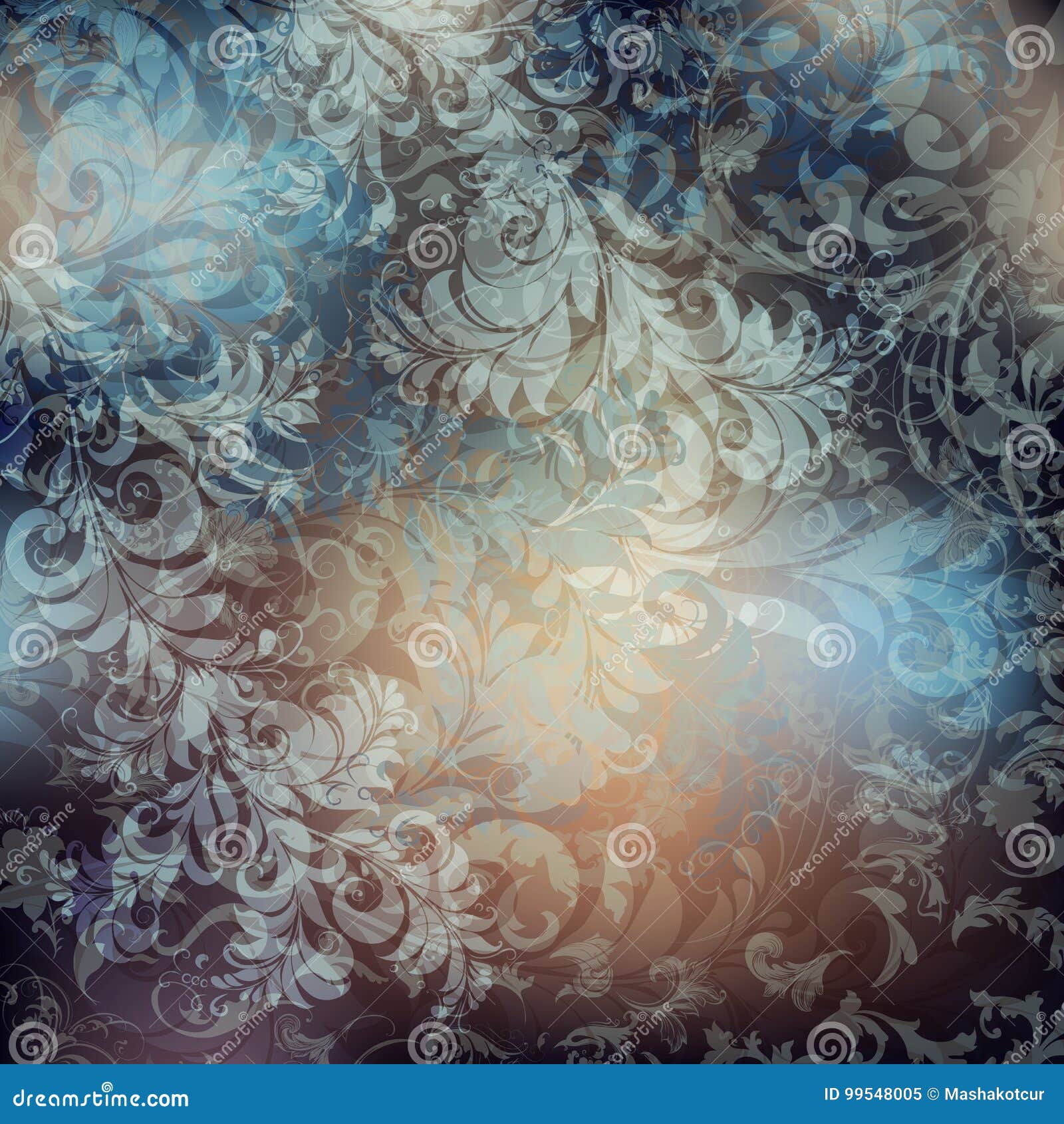 Classic Victorian Pattern with Swirls Stock Vector - Illustration of ...