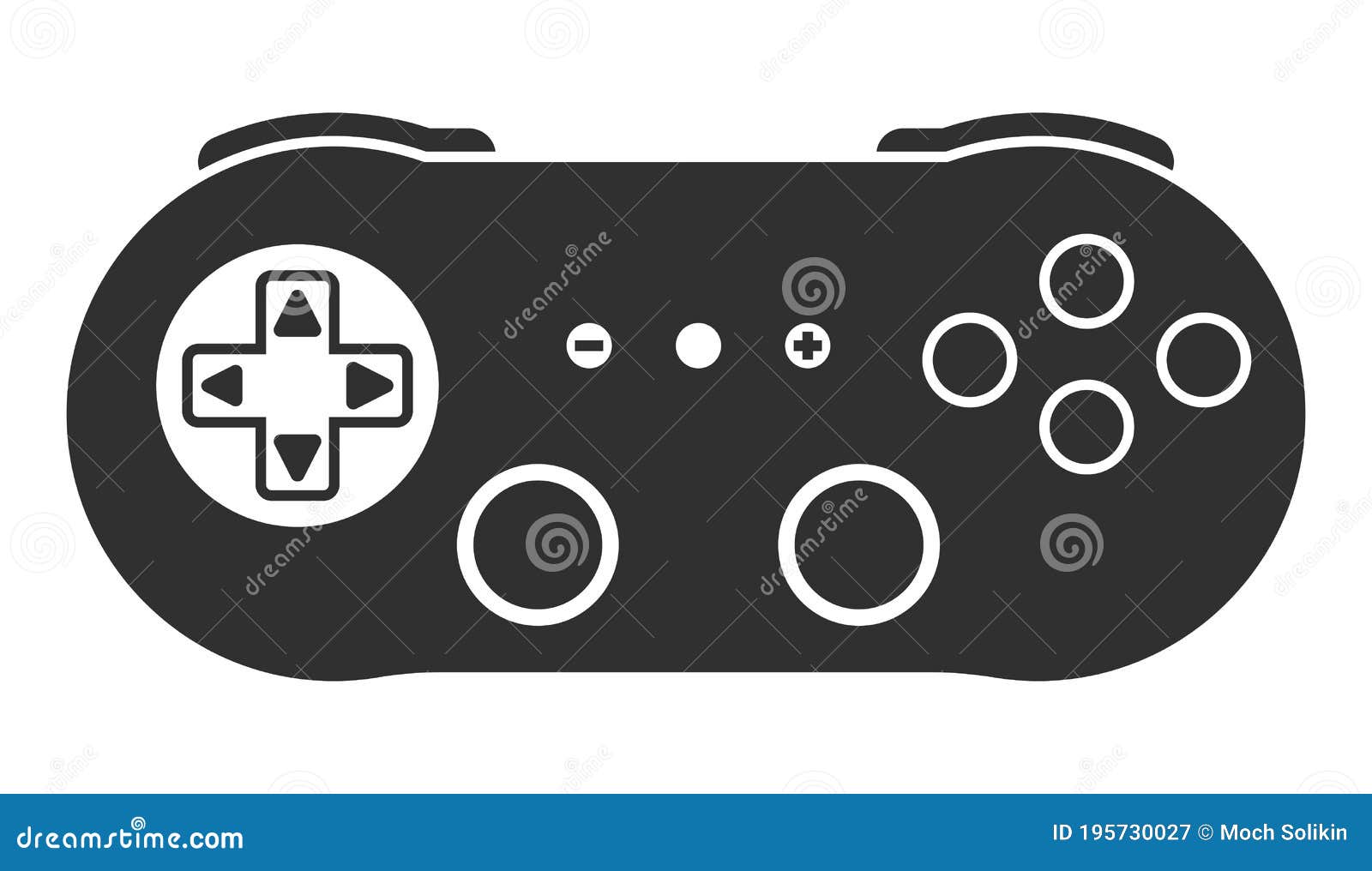 Classic Video Game Controller or Classical Joystick Flat Icon for Apps ...