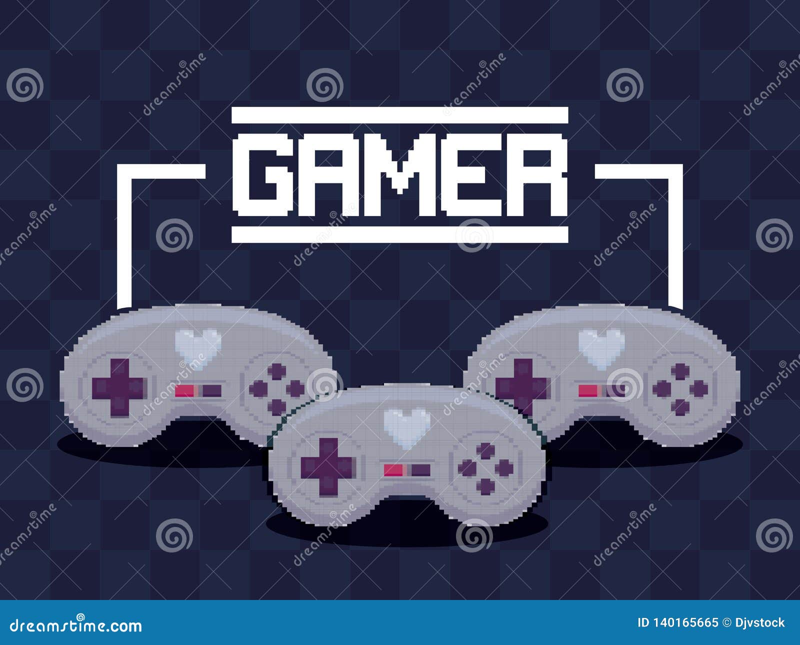 Classic Video Game Controls Stock Vector - Illustration of media ...