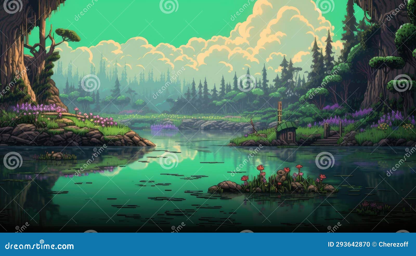 Classic Video Game Location Stock Illustration - Illustration of money ...