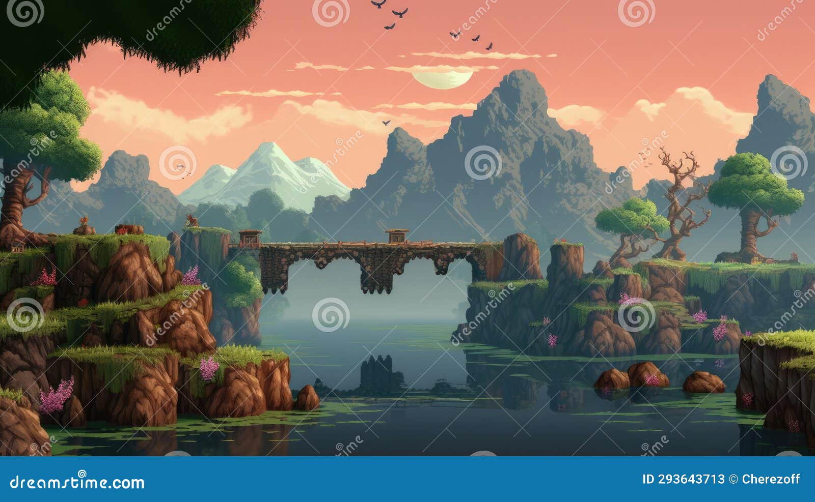 Classic Video Game Location Stock Illustration - Illustration of money ...