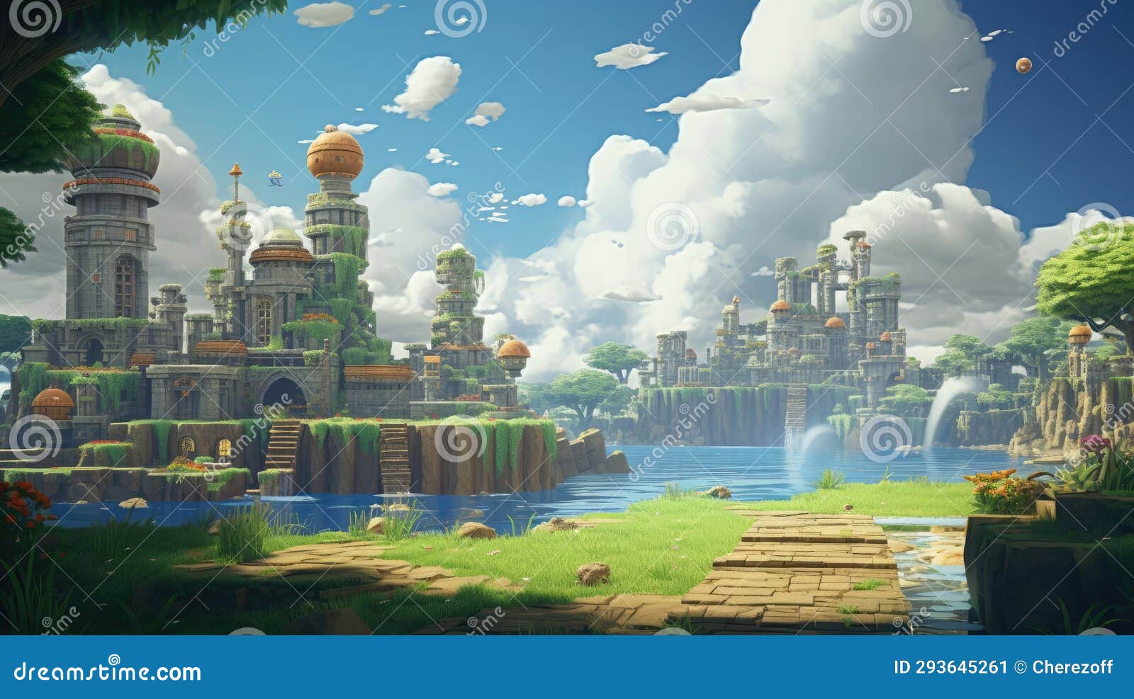 Classic Video Game Location Stock Image - Image of classic, bush: 293645261