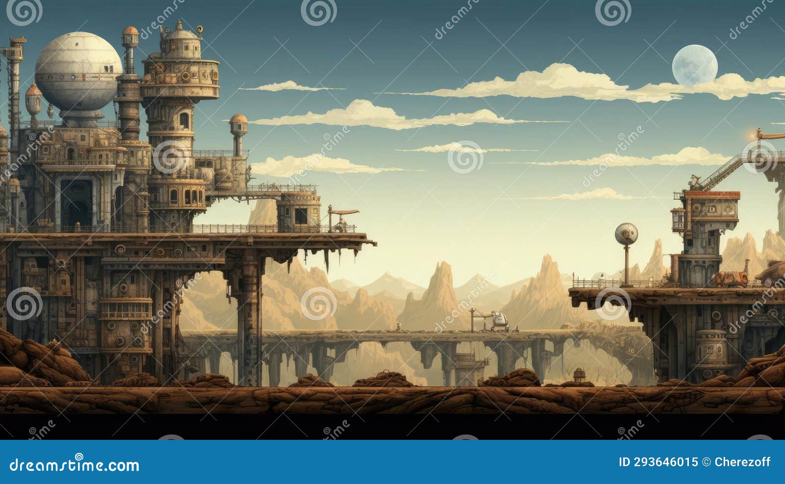 Classic Video Game Location Stock Image - Image of adventure, flat ...