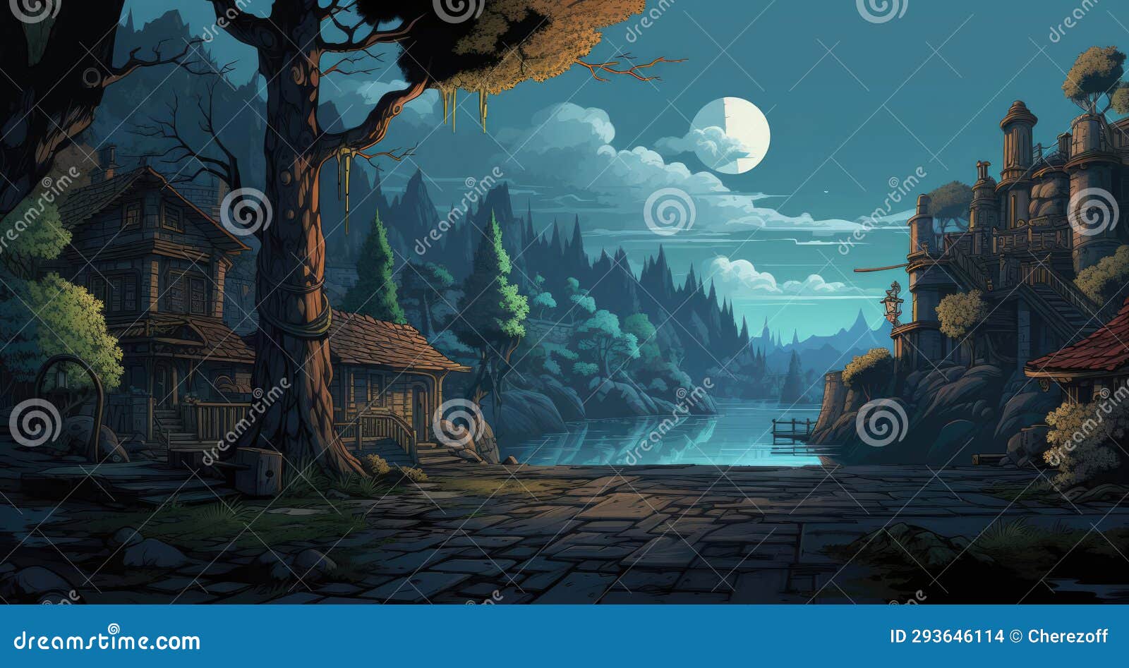 Classic Video Game Location Stock Photo - Image of dark, play: 293646114