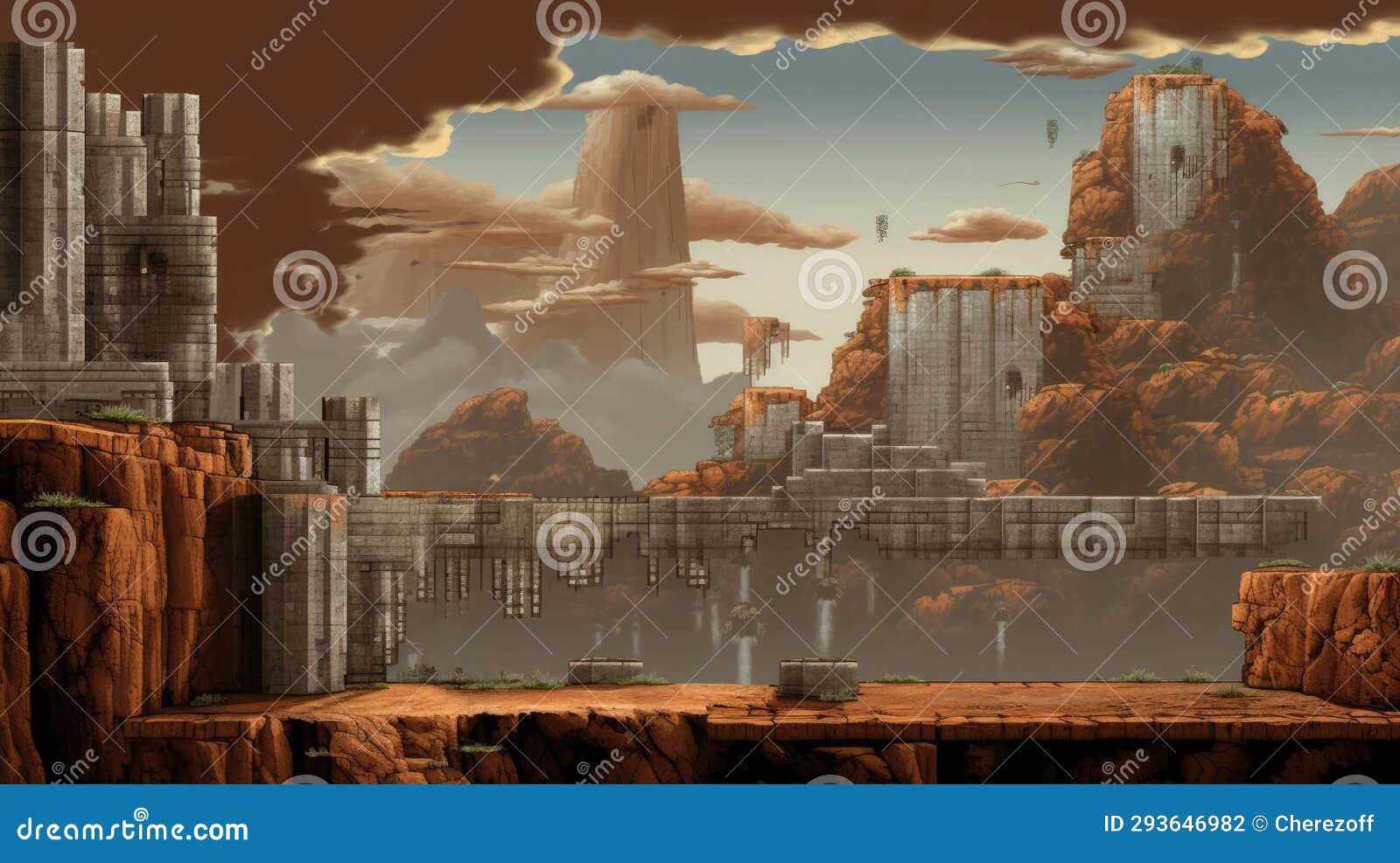Classic Video Game Location Stock Photo - Image of location, flat ...