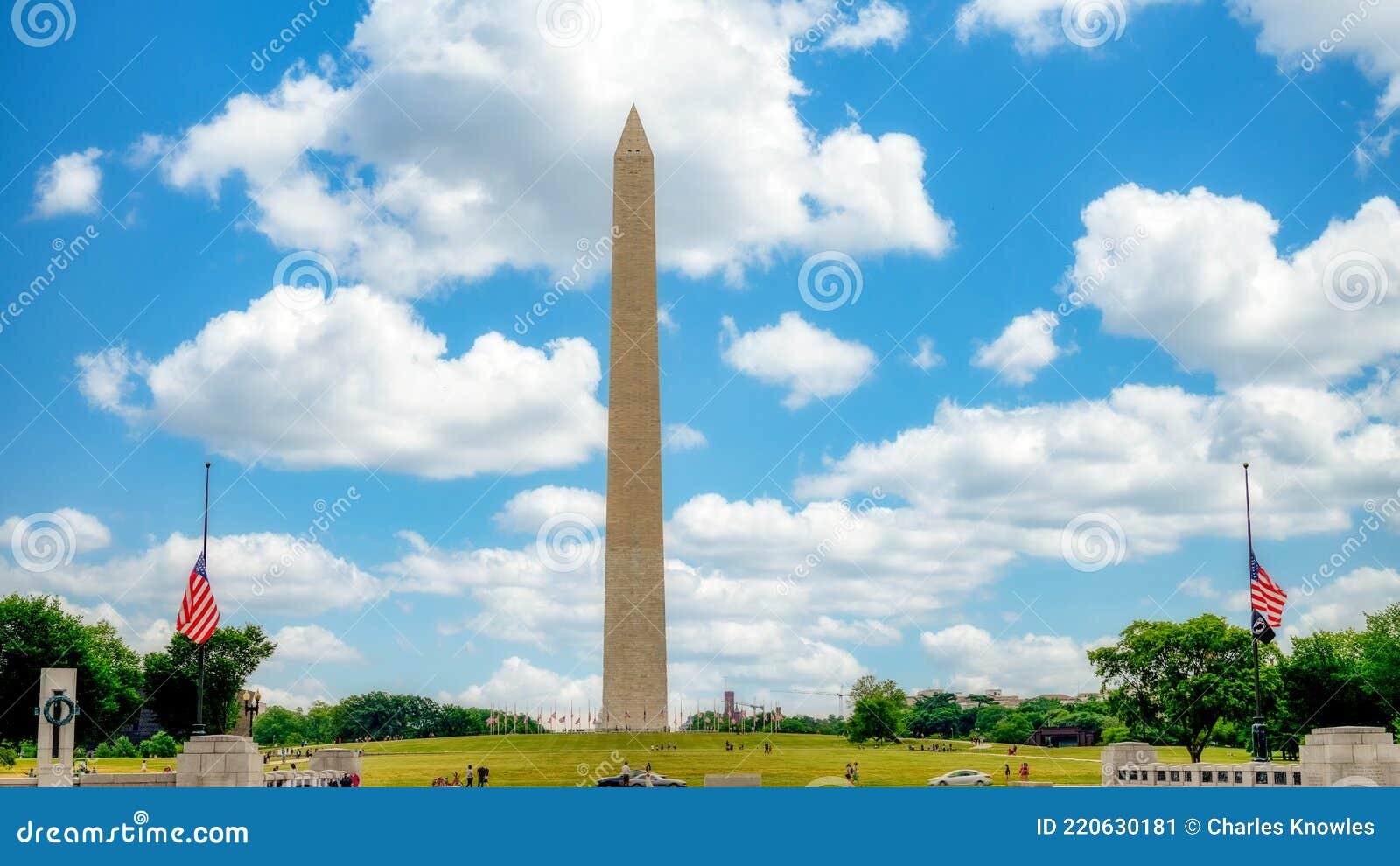 Classic View of the Washington Monument Stock Image - Image of nature ...