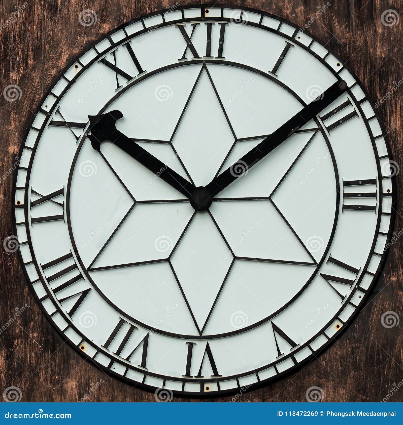 Classic vintage clock. stock image. Image of metal, number - 118472269