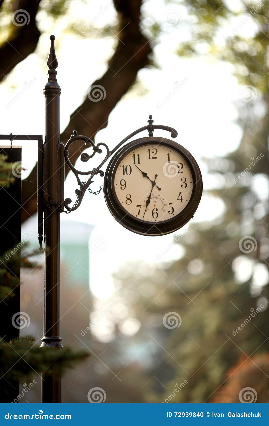 Classic Vintage Clock, Railway Station Stock Photo - Image of antique ...