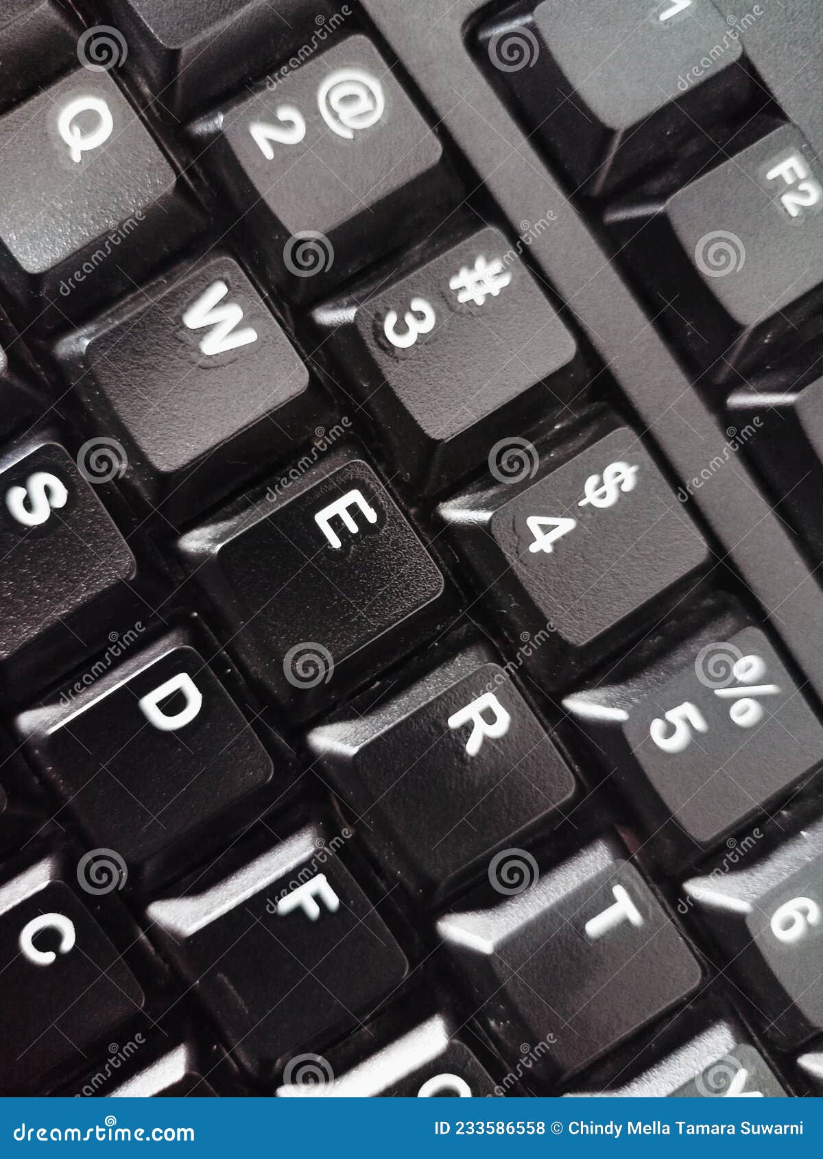 Black and White Computer Keyboard Stock Photo - Image of keyboard ...