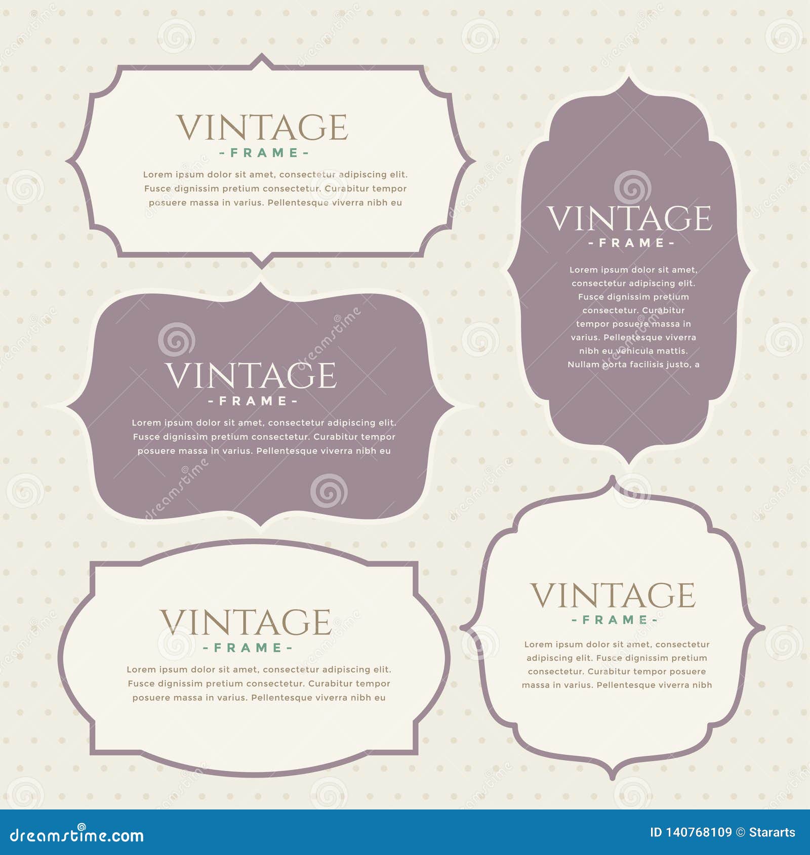 Classic Vintage Labels Set Design Stock Vector - Illustration of ...