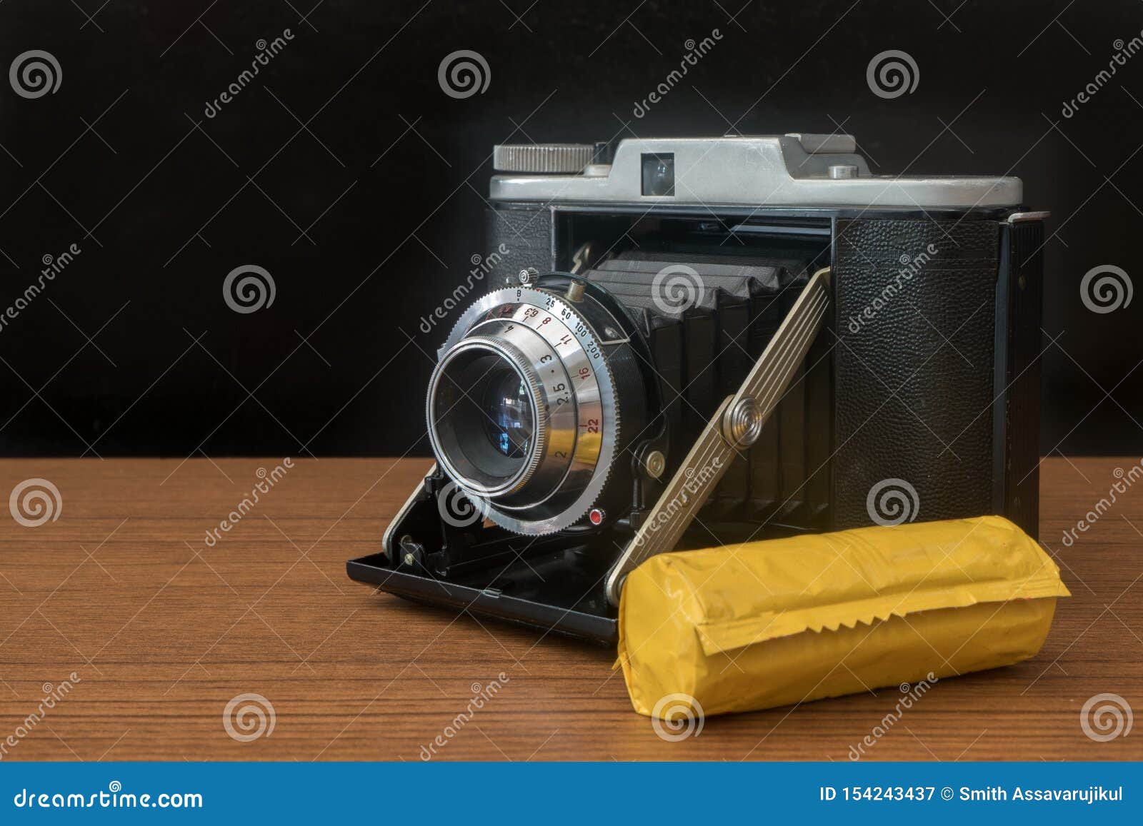 Classic Vintage Medium Format Folding Camera with a 120mm Film Stock ...
