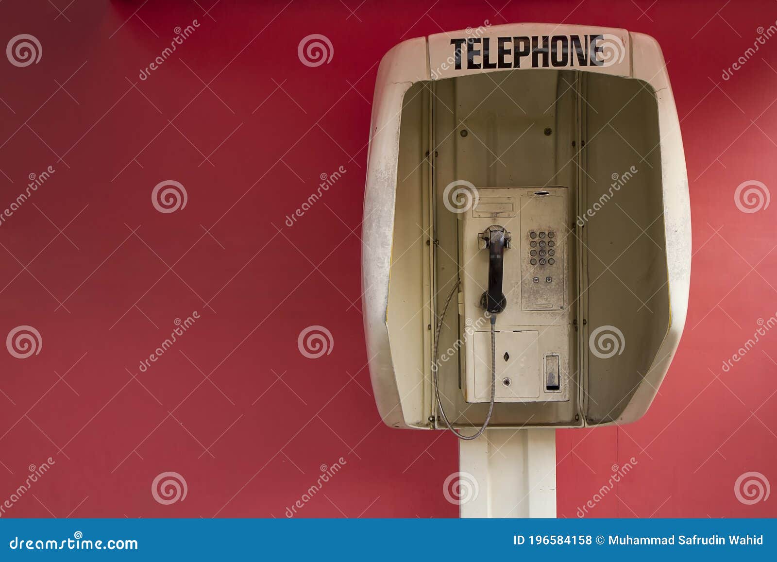 Classic Vintage Public Telephone Post Stock Photo - Image of concept ...