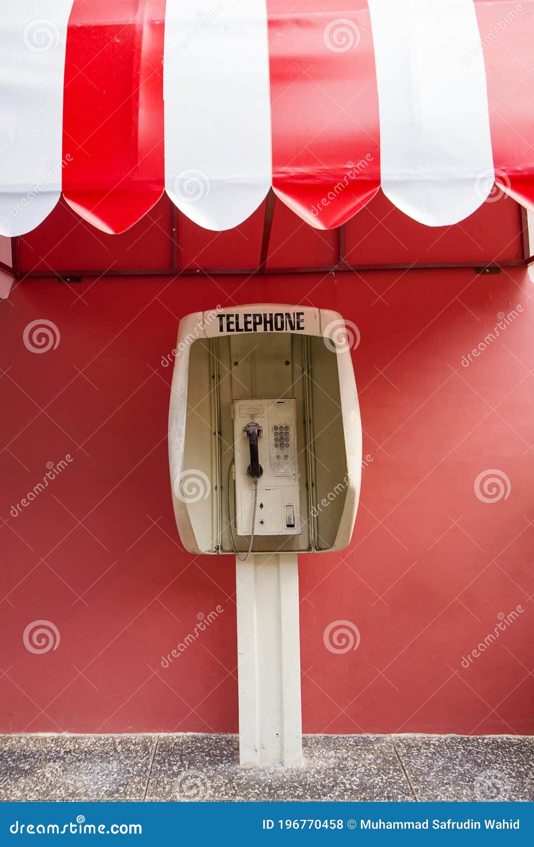 Classic Vintage Public Telephone Post Stock Photo - Image of dial ...