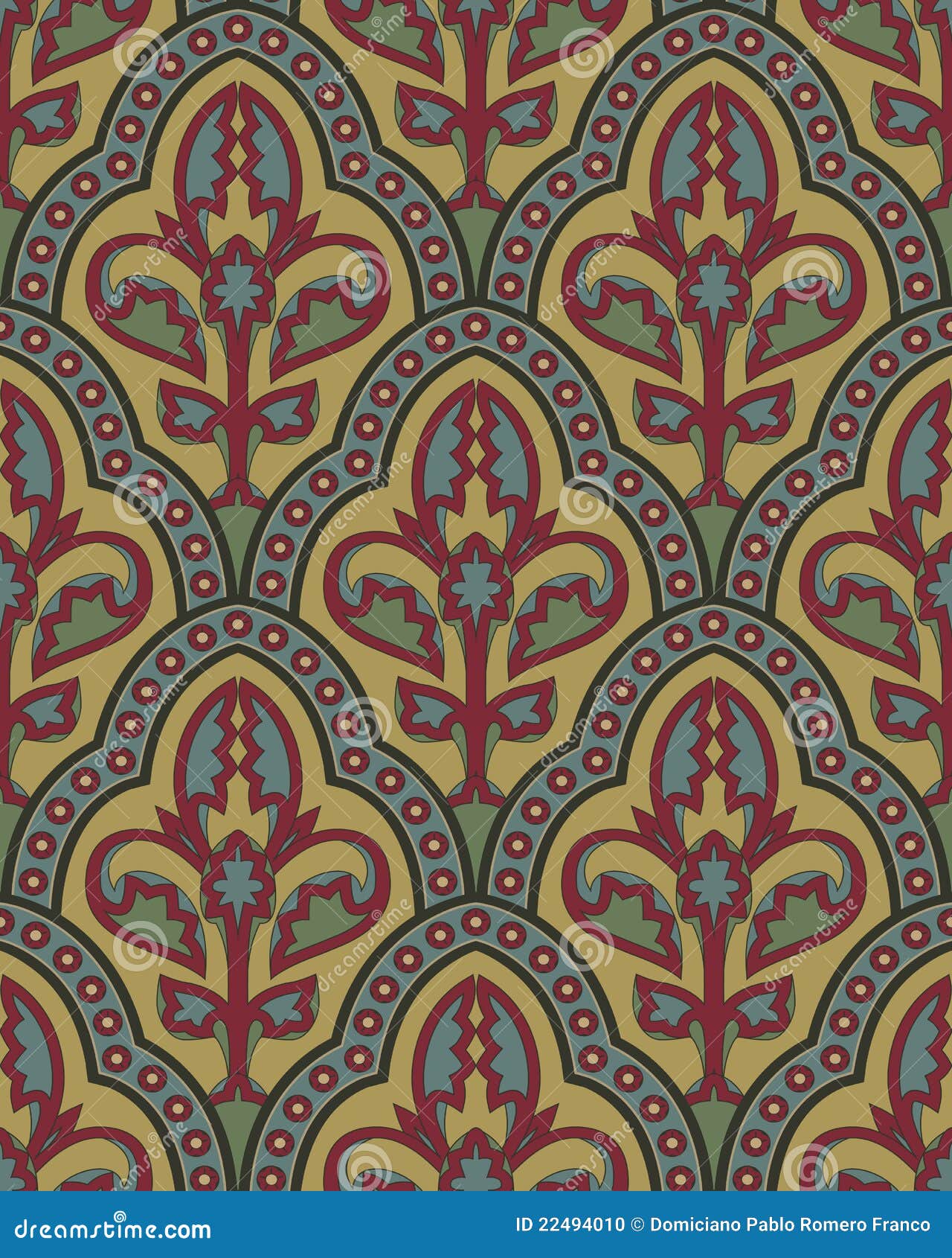 Classic Vintage Seamless Pattern Stock Vector - Illustration of ...