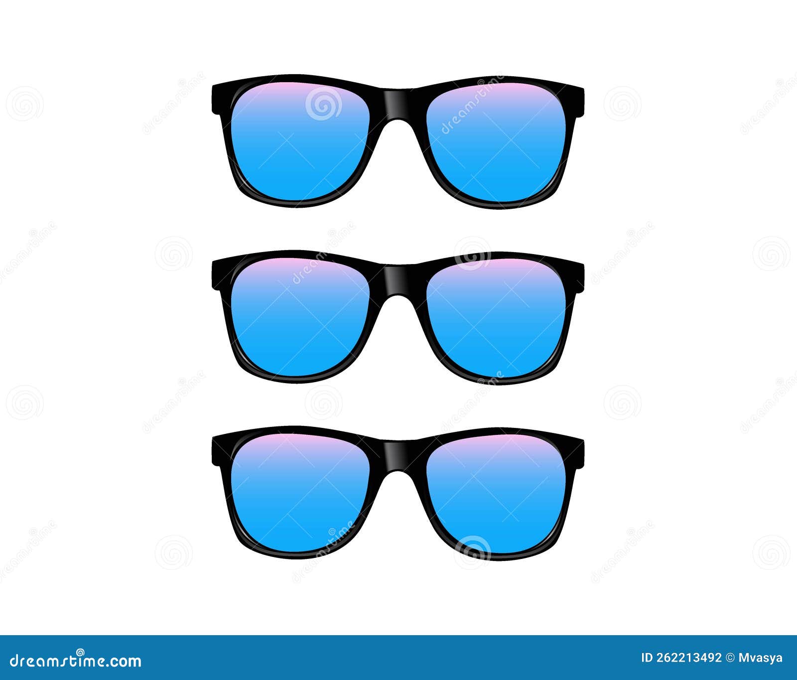 Classic Vintage Sunglasses Realistic Isolated Vector Illustration ...