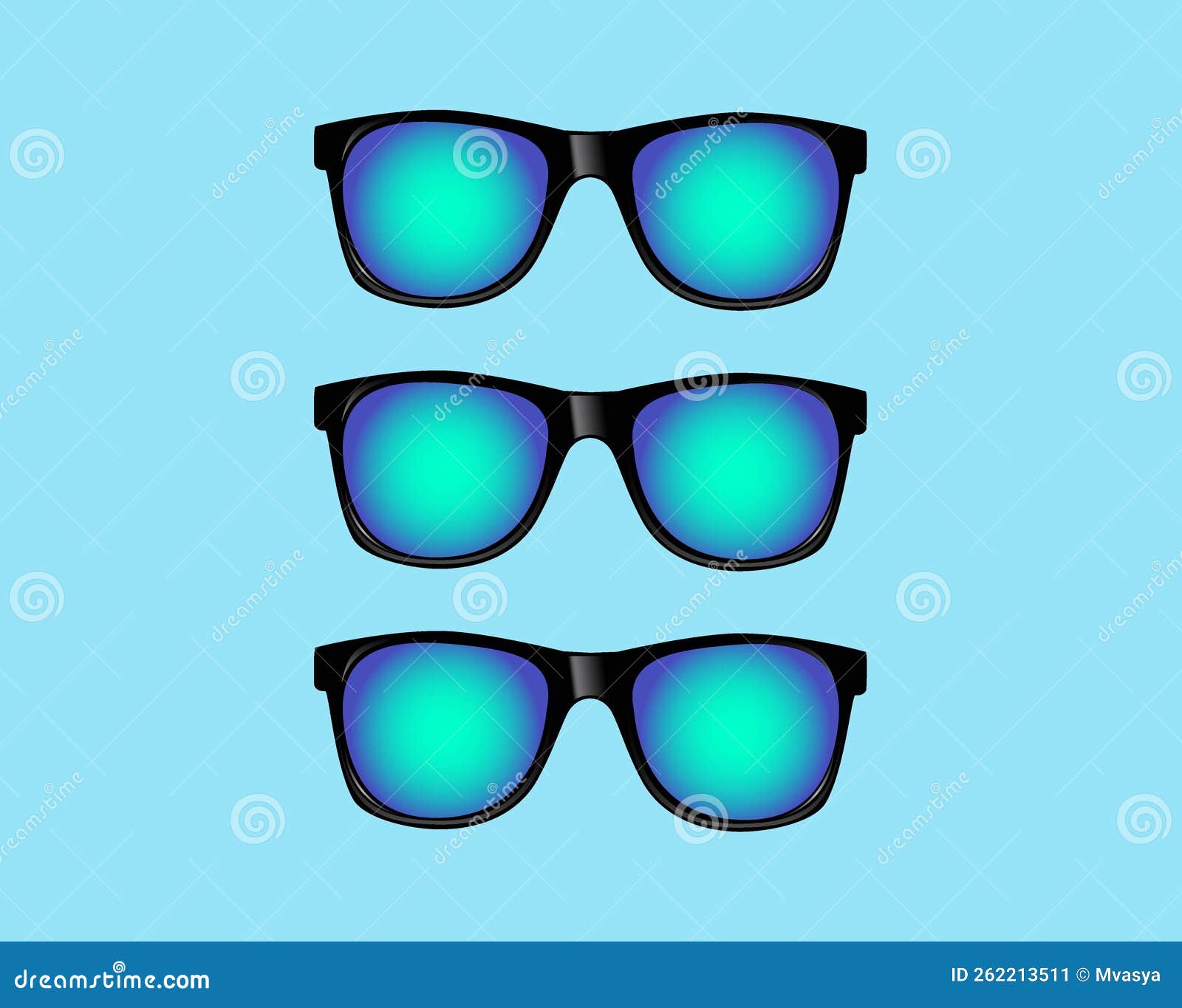 Classic Vintage Sunglasses Realistic Isolated Vector Illustration ...