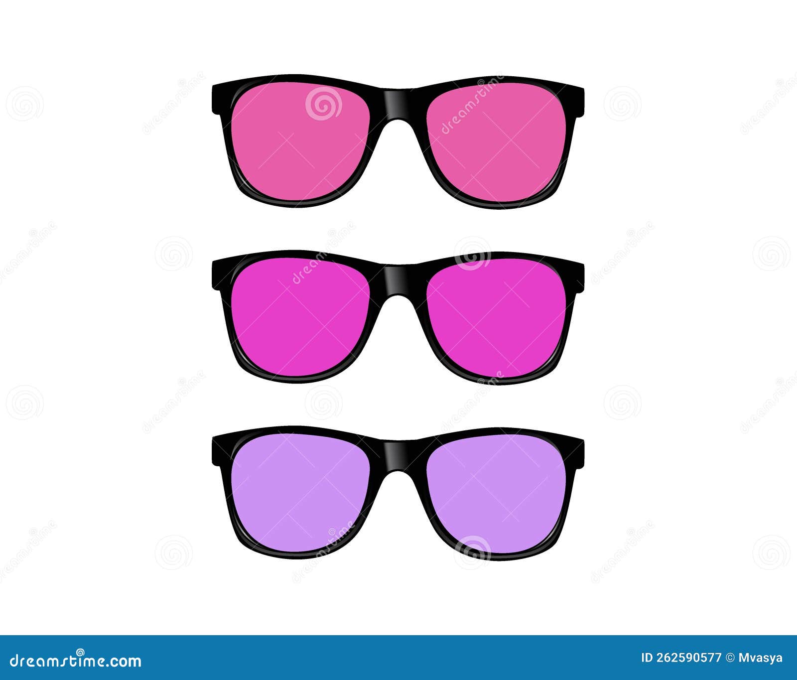 Classic Vintage Sunglasses Realistic Isolated Vector Illustration ...
