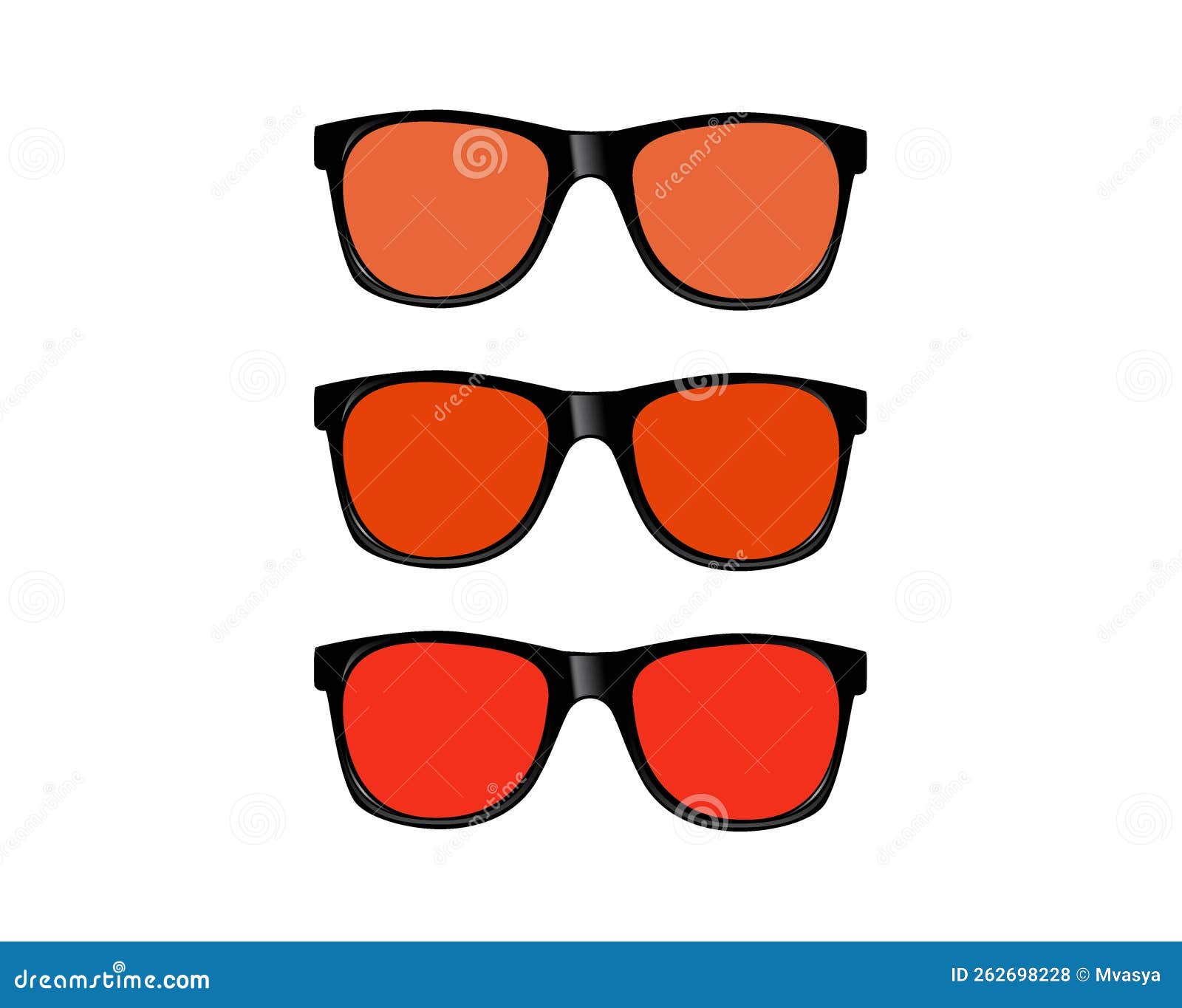Classic Vintage Sunglasses Realistic Isolated Vector Illustration ...