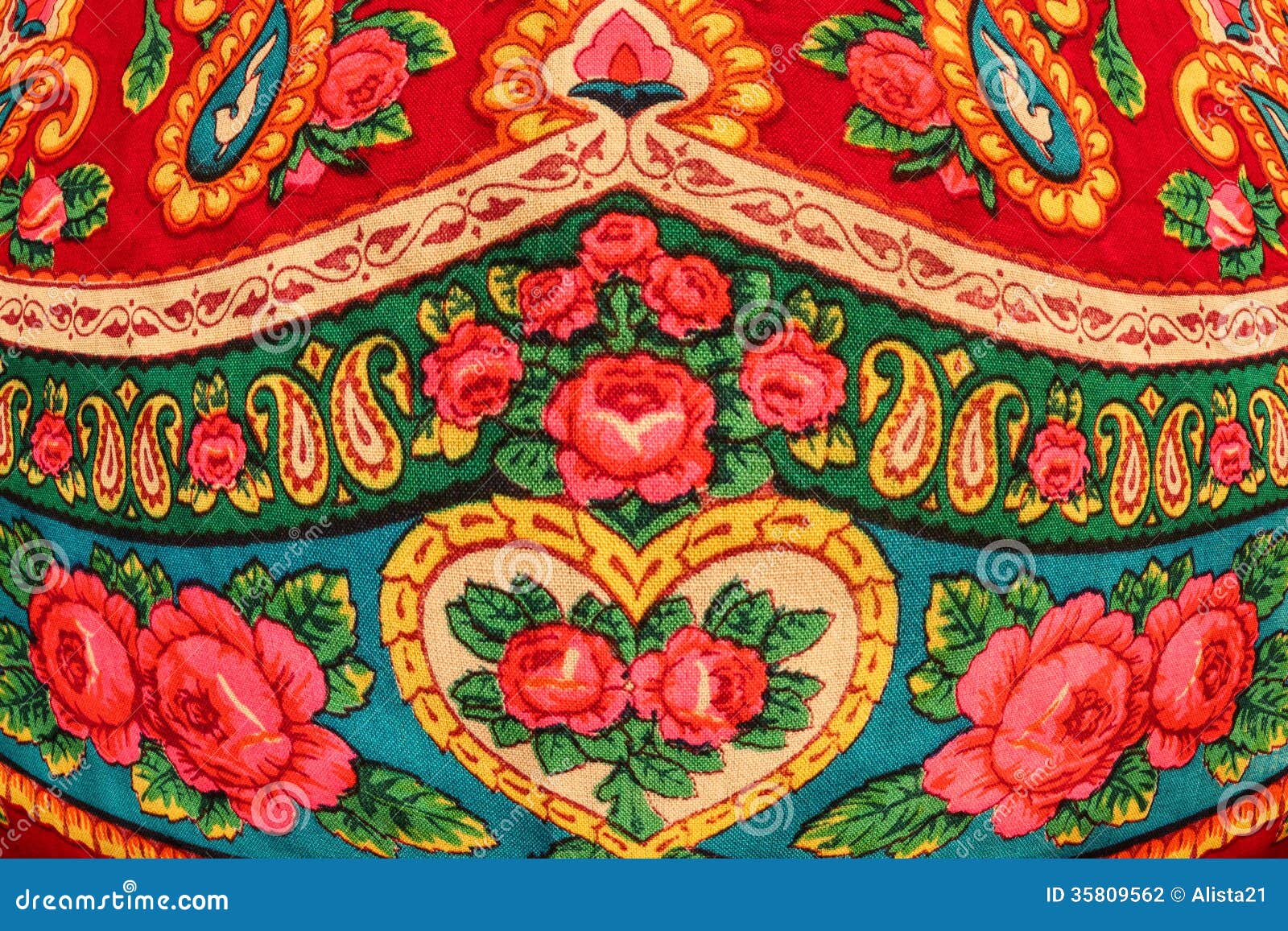 Classic Vintage Ukrainian Folk Pattern Stock Photo - Image of shawl ...