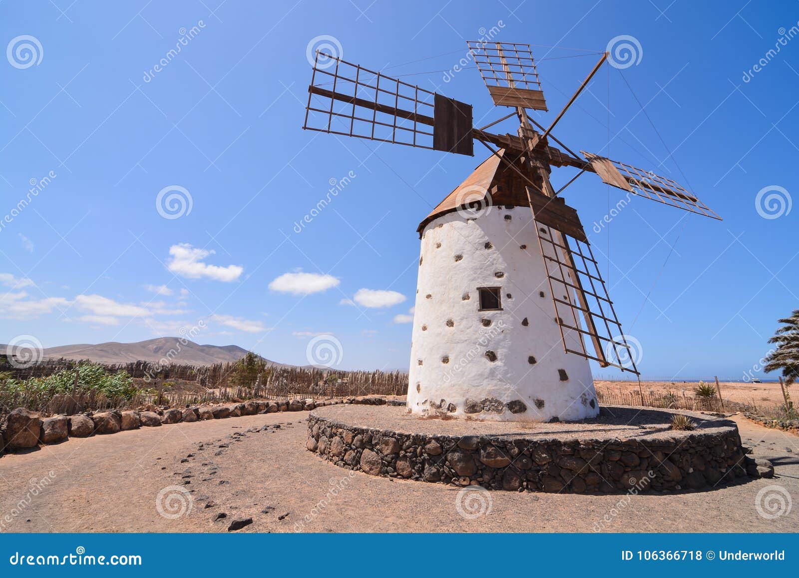 Classic Vintage Windmill Building Stock Photo - Image of vintage, wind ...