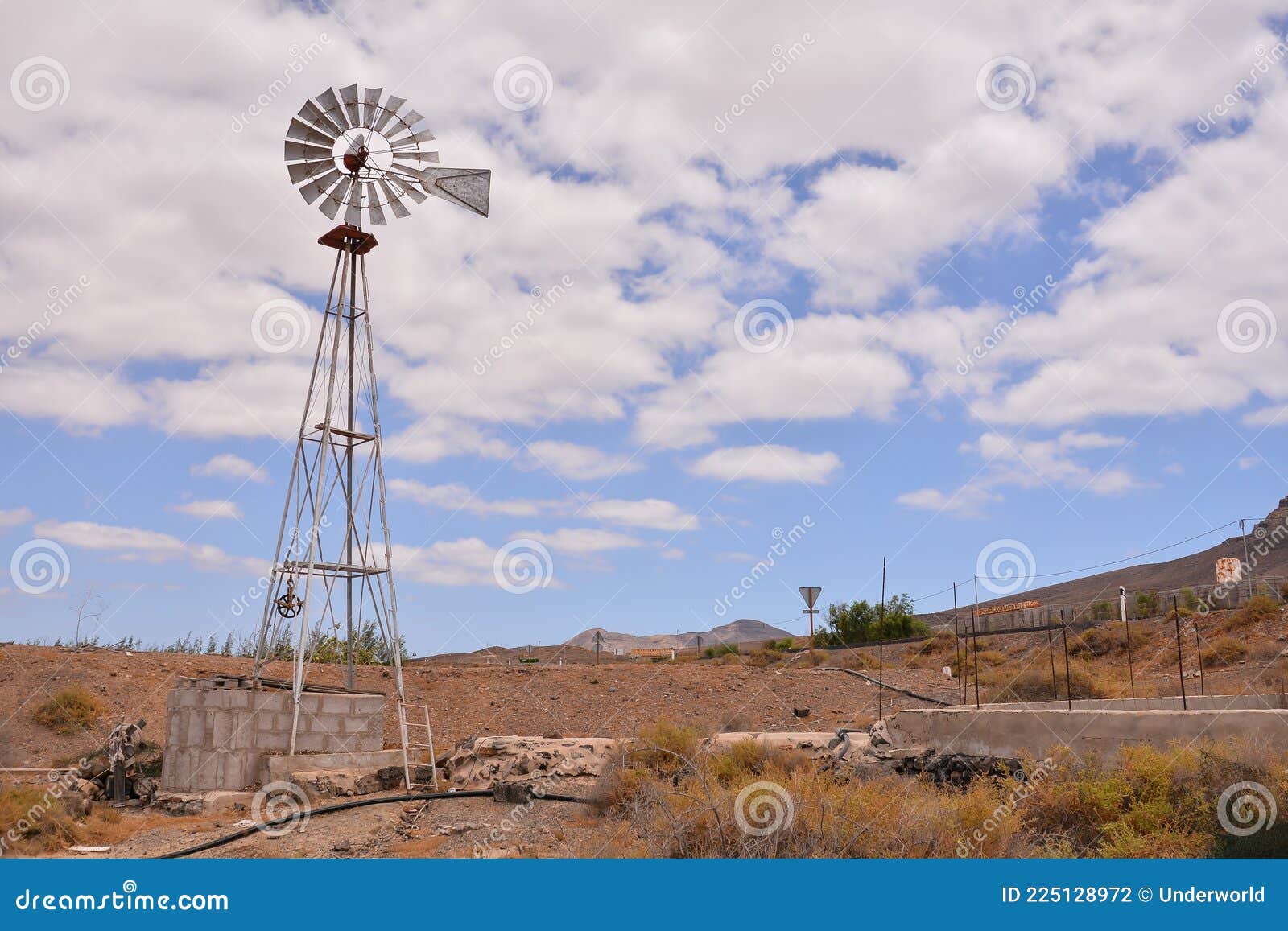 Classic Vintage Windmill stock photo. Image of metal - 225128972