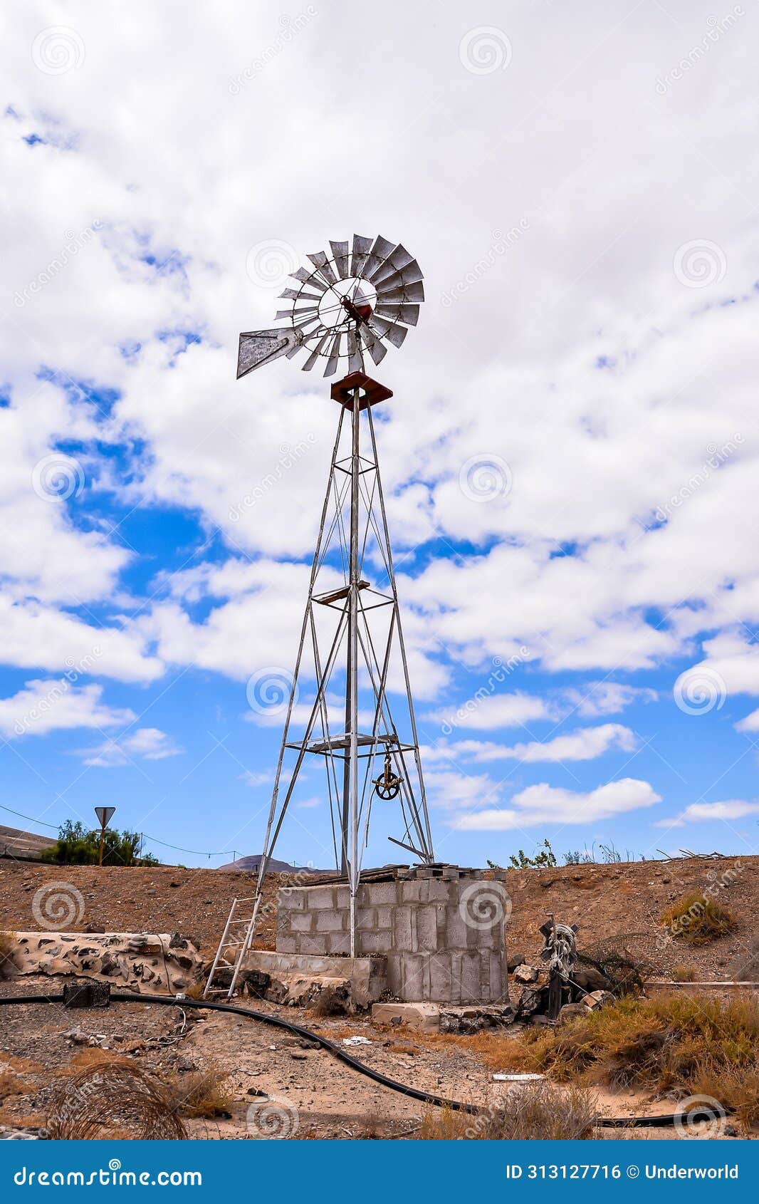 Classic Vintage Windmill stock photo. Image of ancient - 313127716